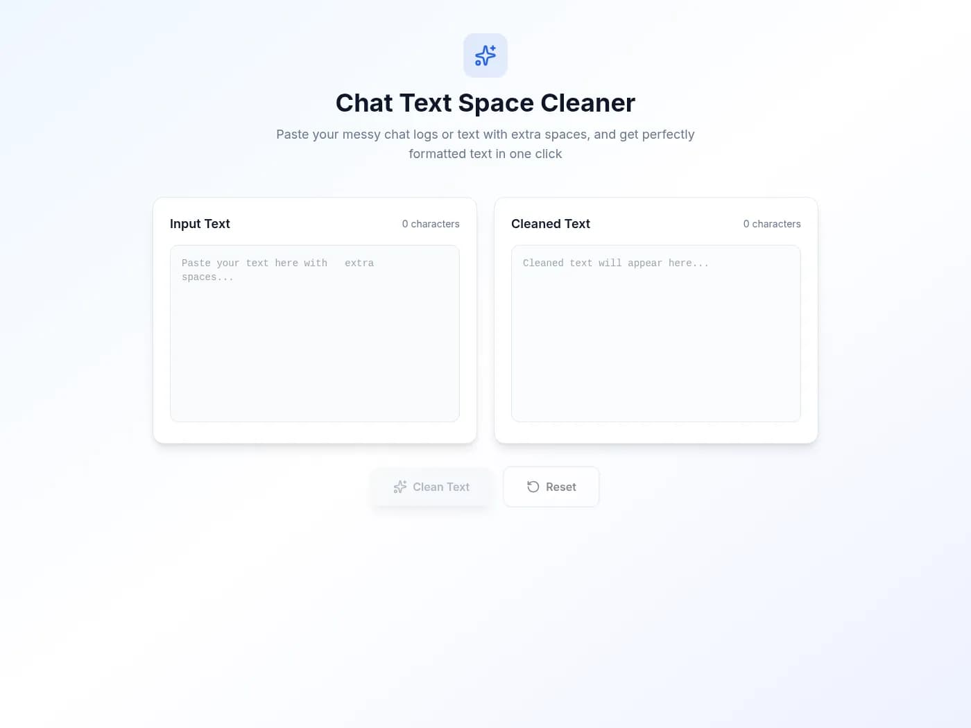 Chat Text Space Cleaner
