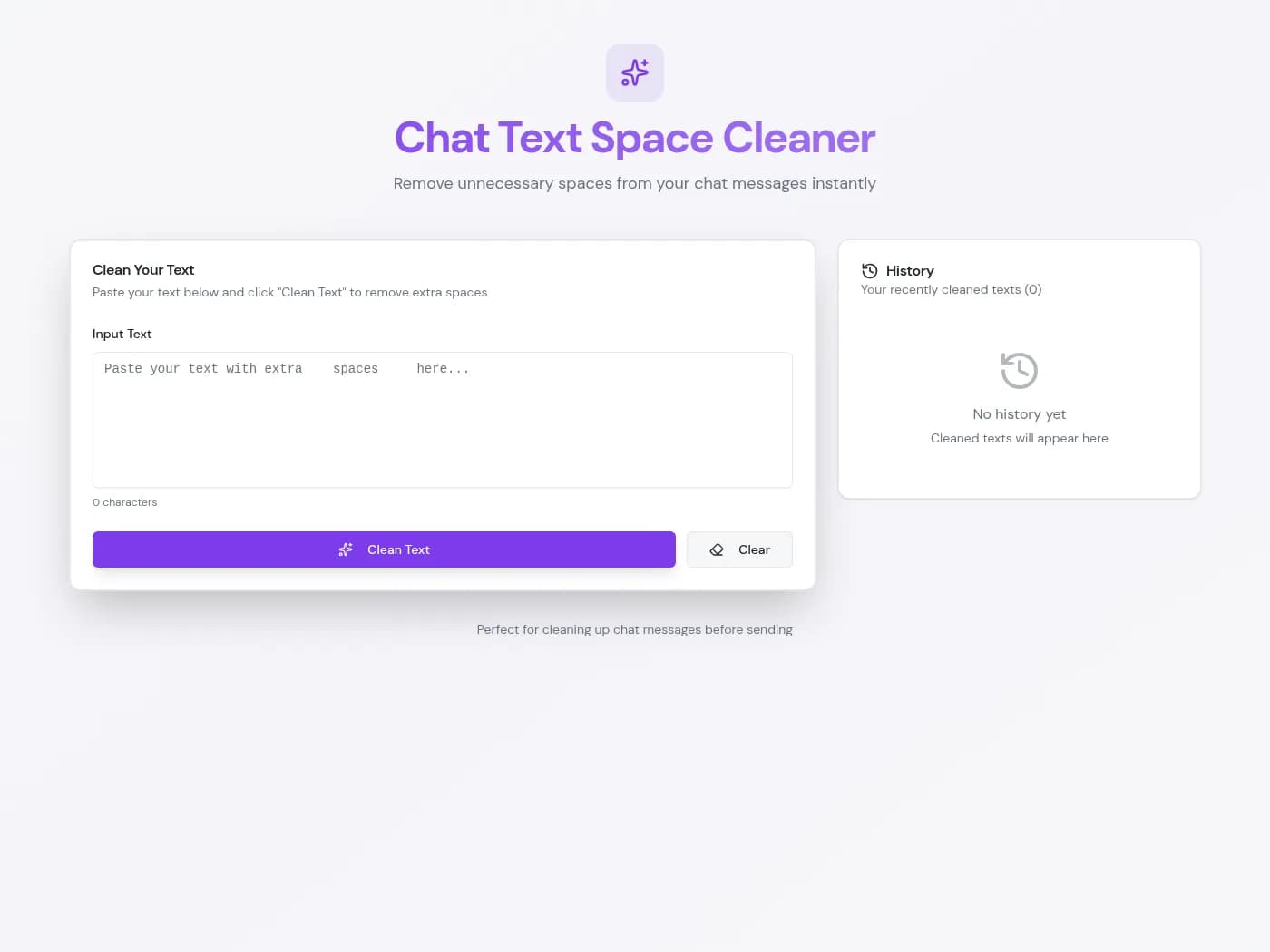 Chat Text Space Cleaner