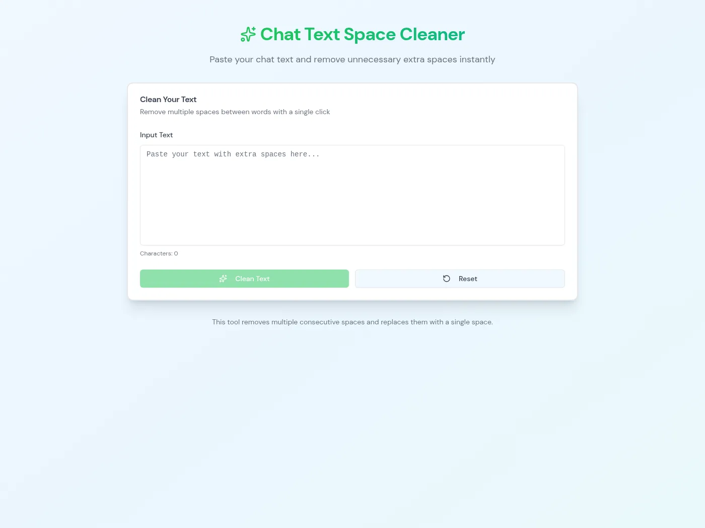 Chat Text Space Cleaner