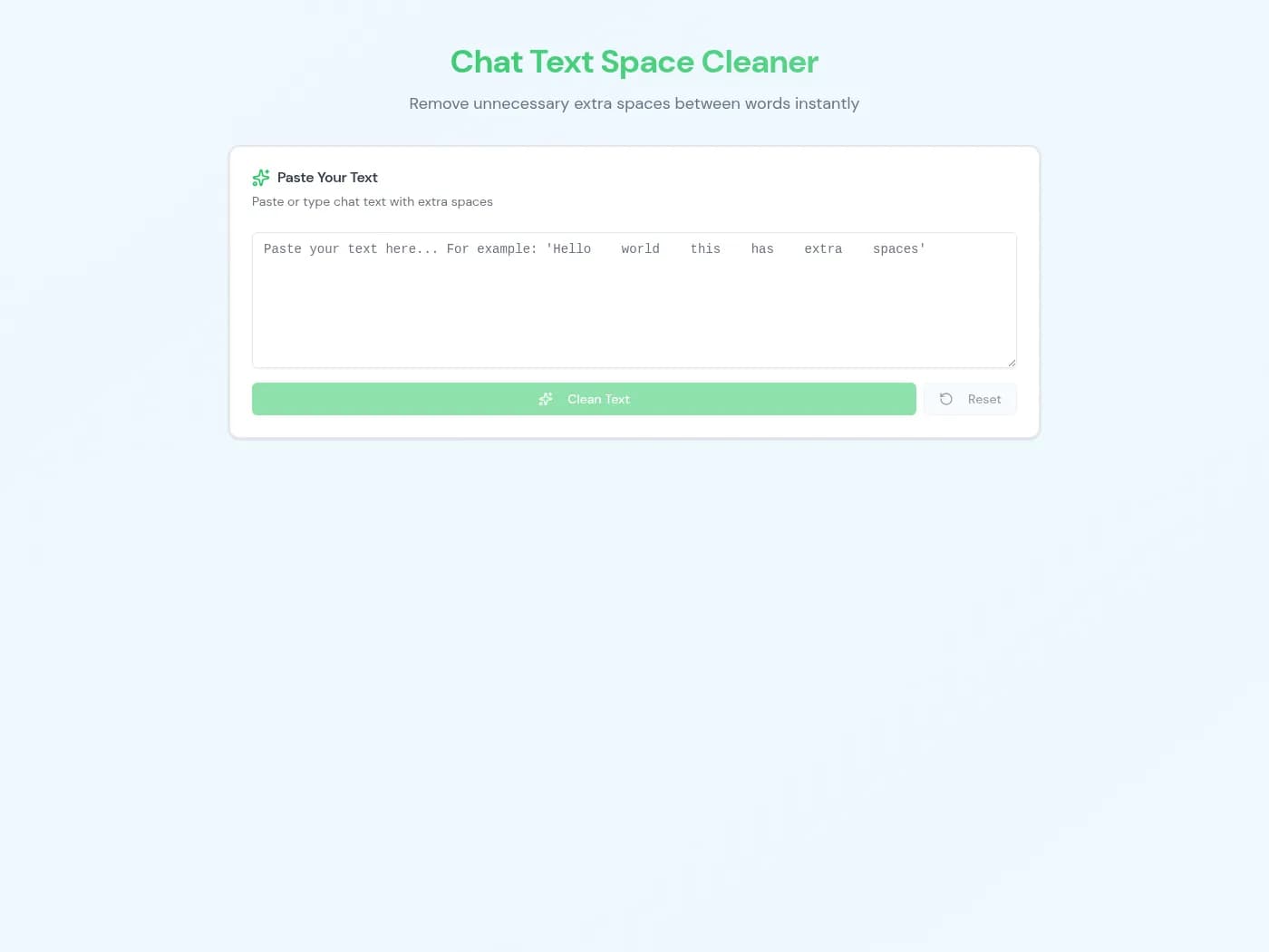 Chat Text Space Cleaner