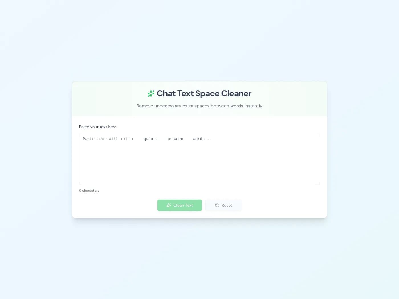 Chat Text Space Cleaner
