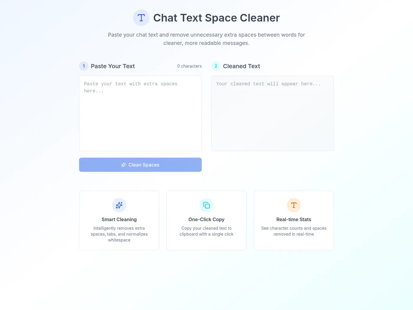 Chat Text Space Cleaner