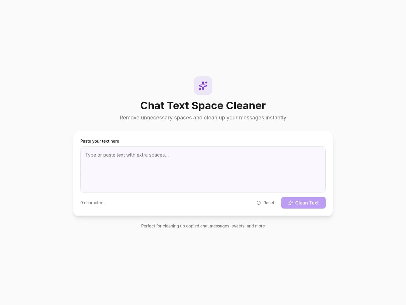 Chat Text Space Cleaner