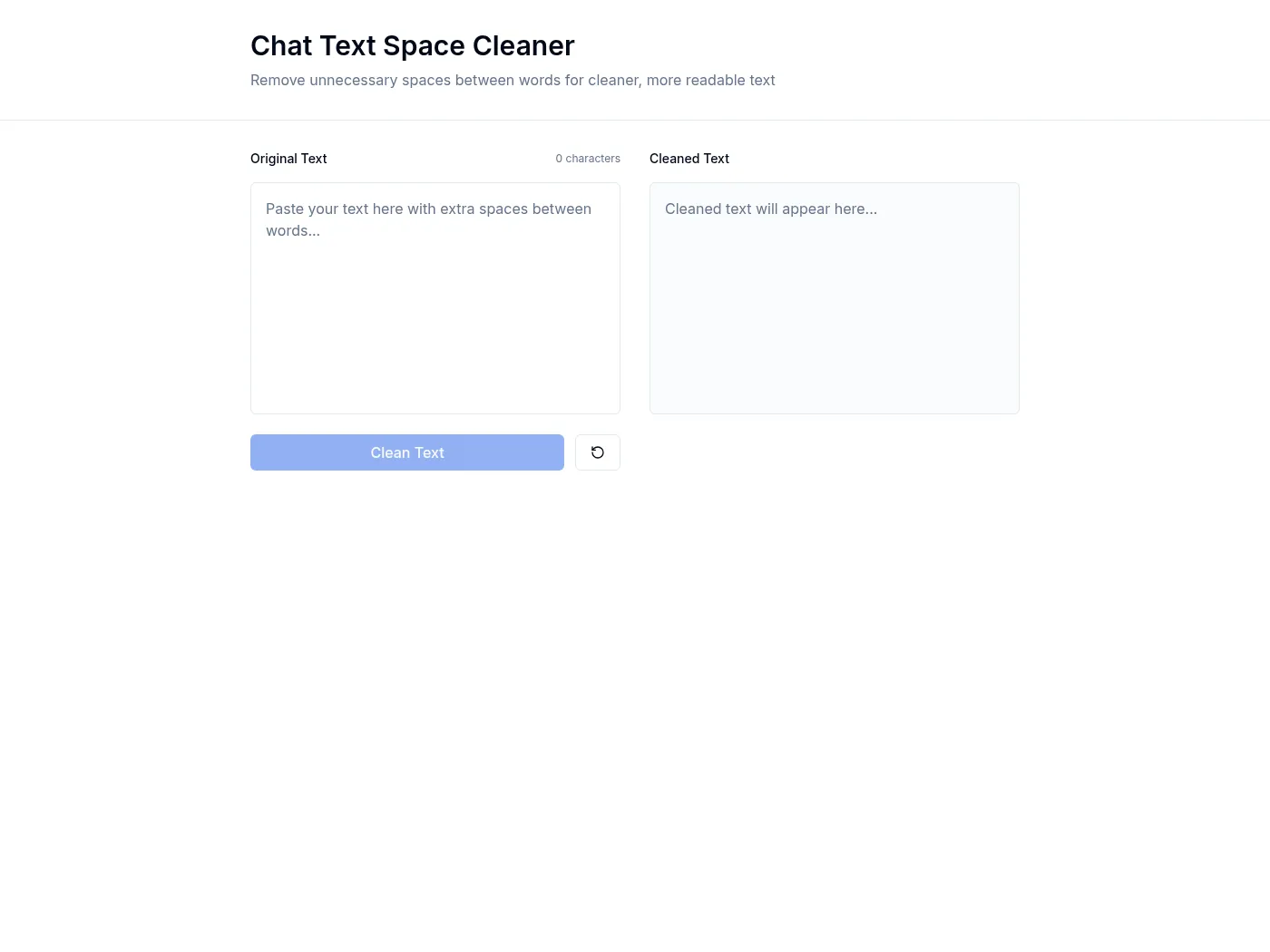 Chat Text Space Cleaner