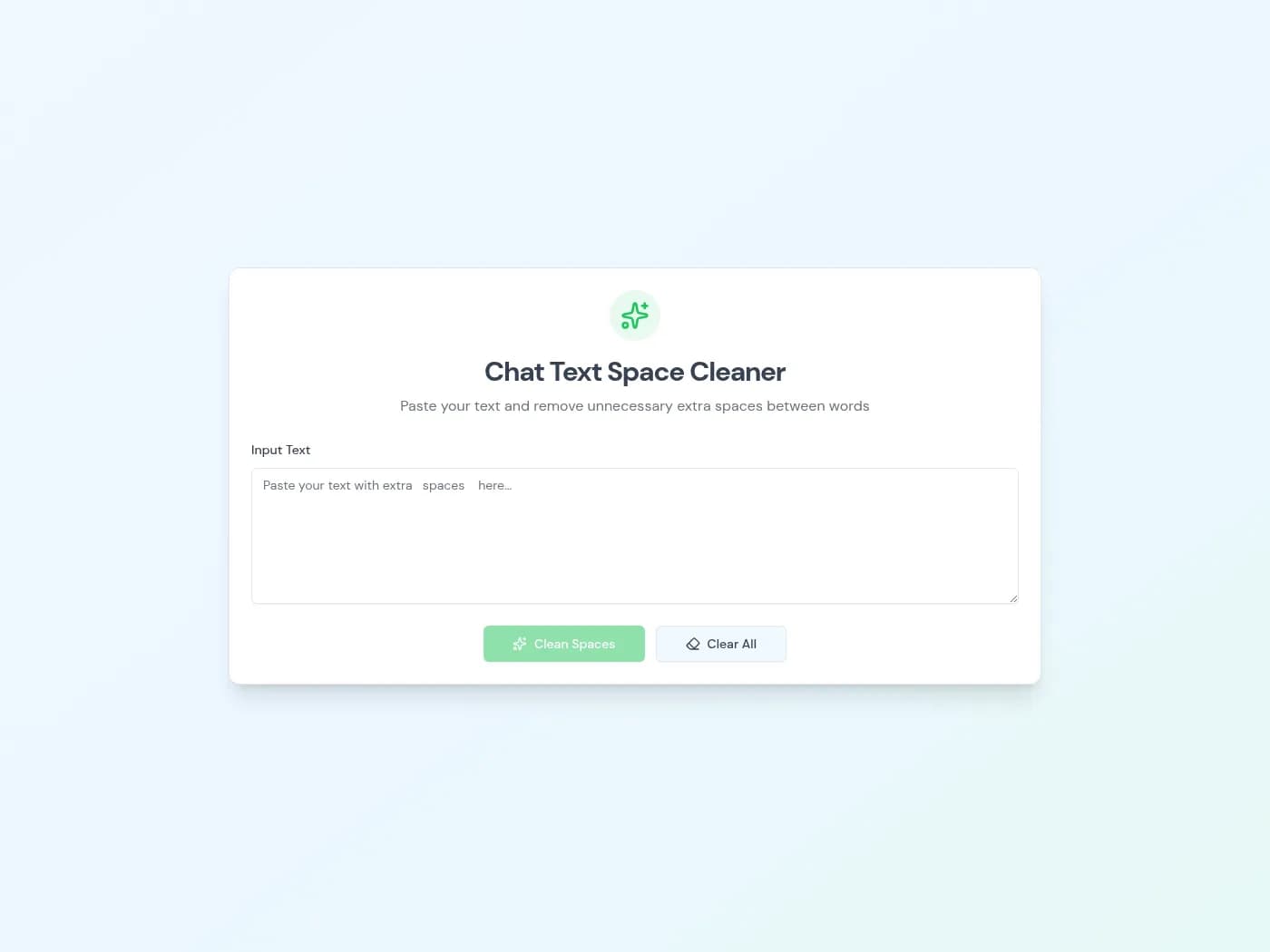 Chat Text Space Cleaner