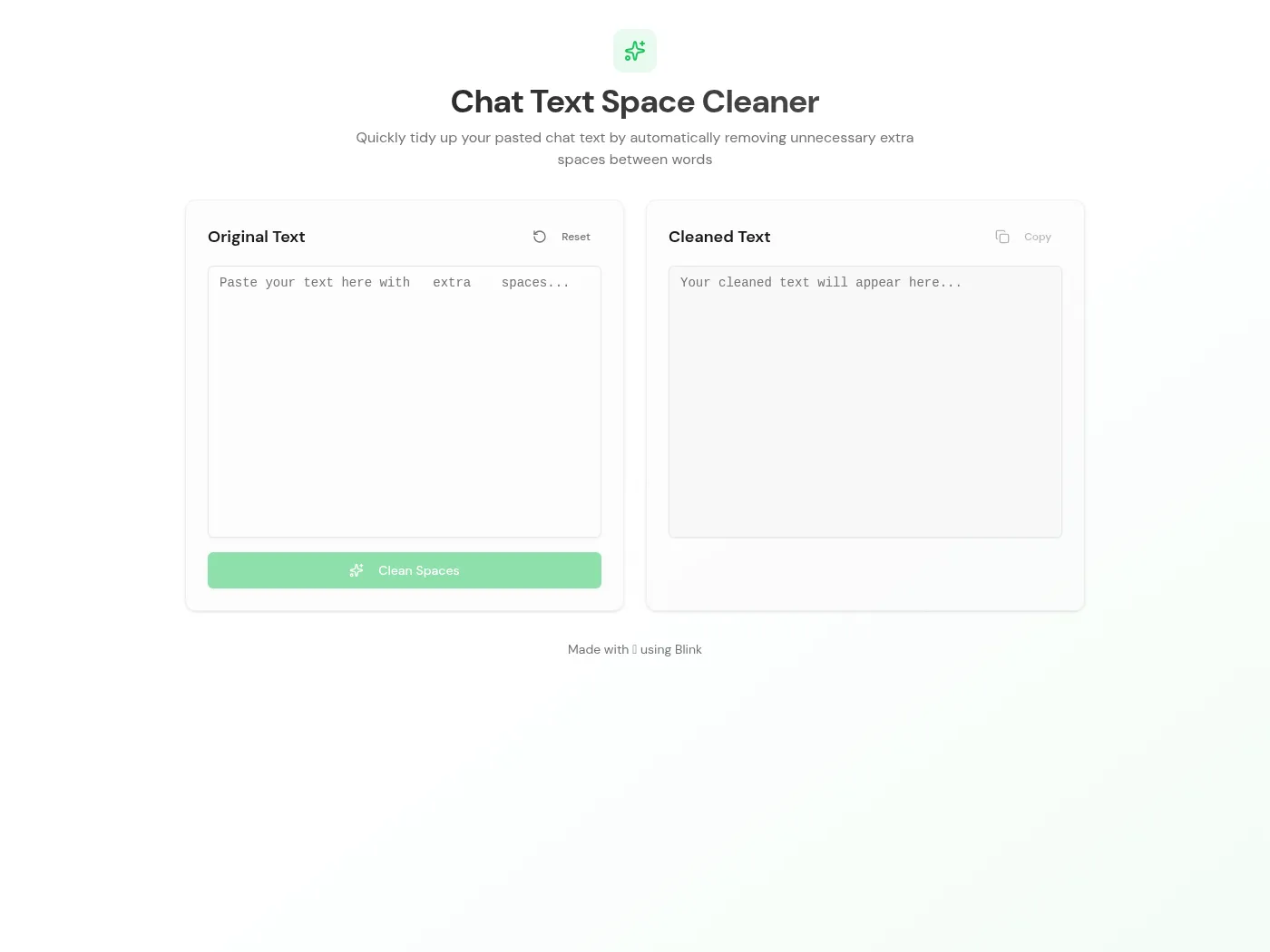 Chat Text Space Cleaner