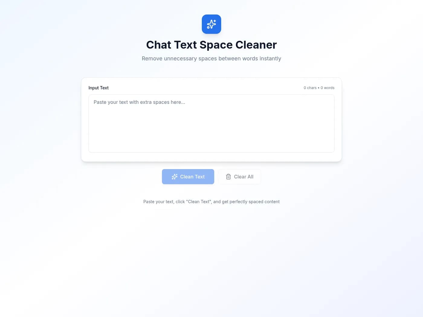 Chat Text Space Cleaner