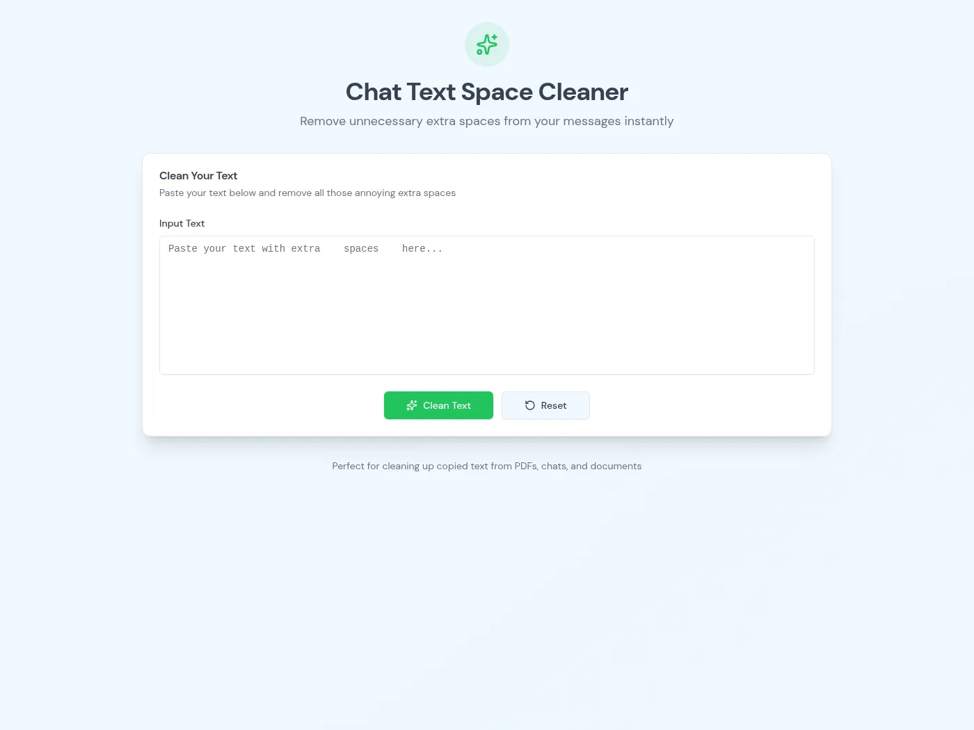 Chat Text Space Cleaner
