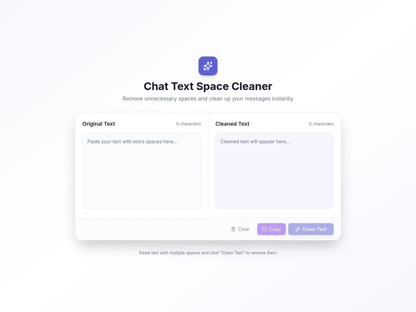 Chat Text Space Cleaner
