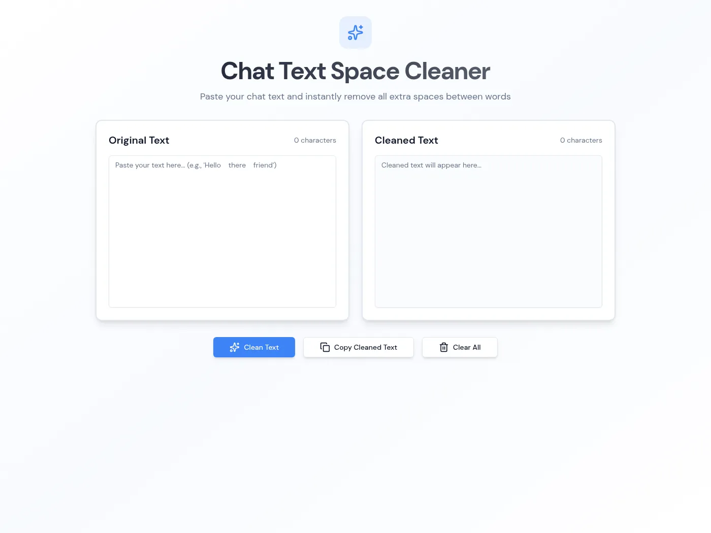 Chat Text Space Cleaner