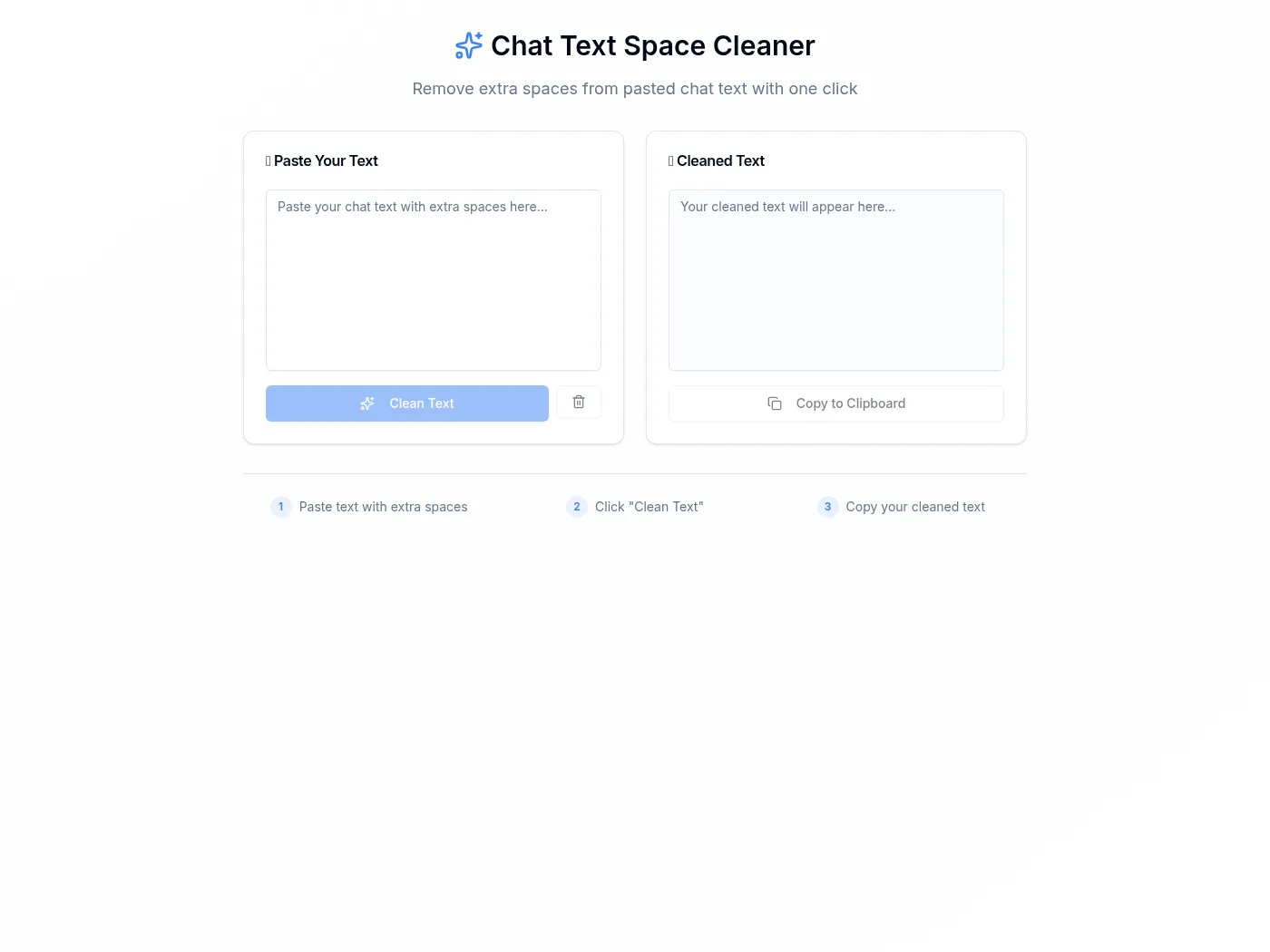 Chat Text Space Cleaner