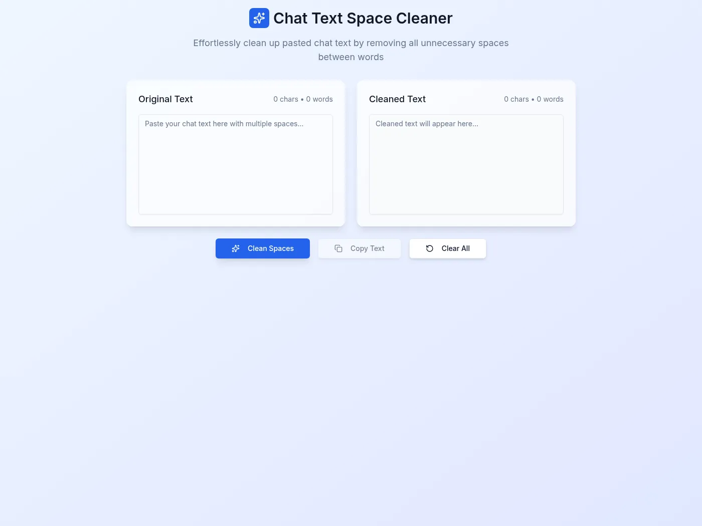 Chat Text Space Cleaner