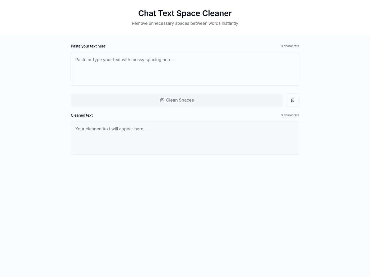 Chat Text Space Cleaner