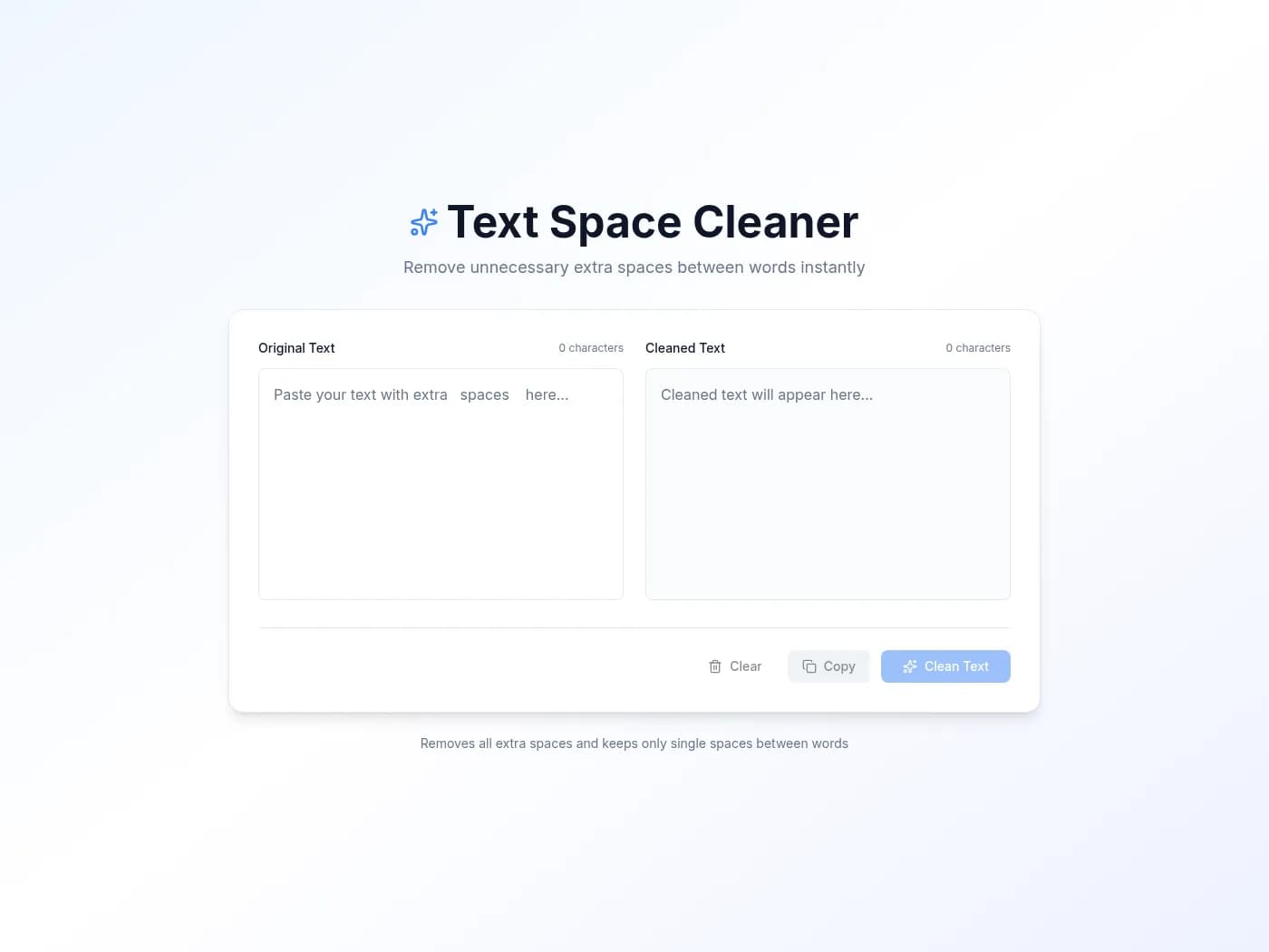 Chat Text Space Cleaner