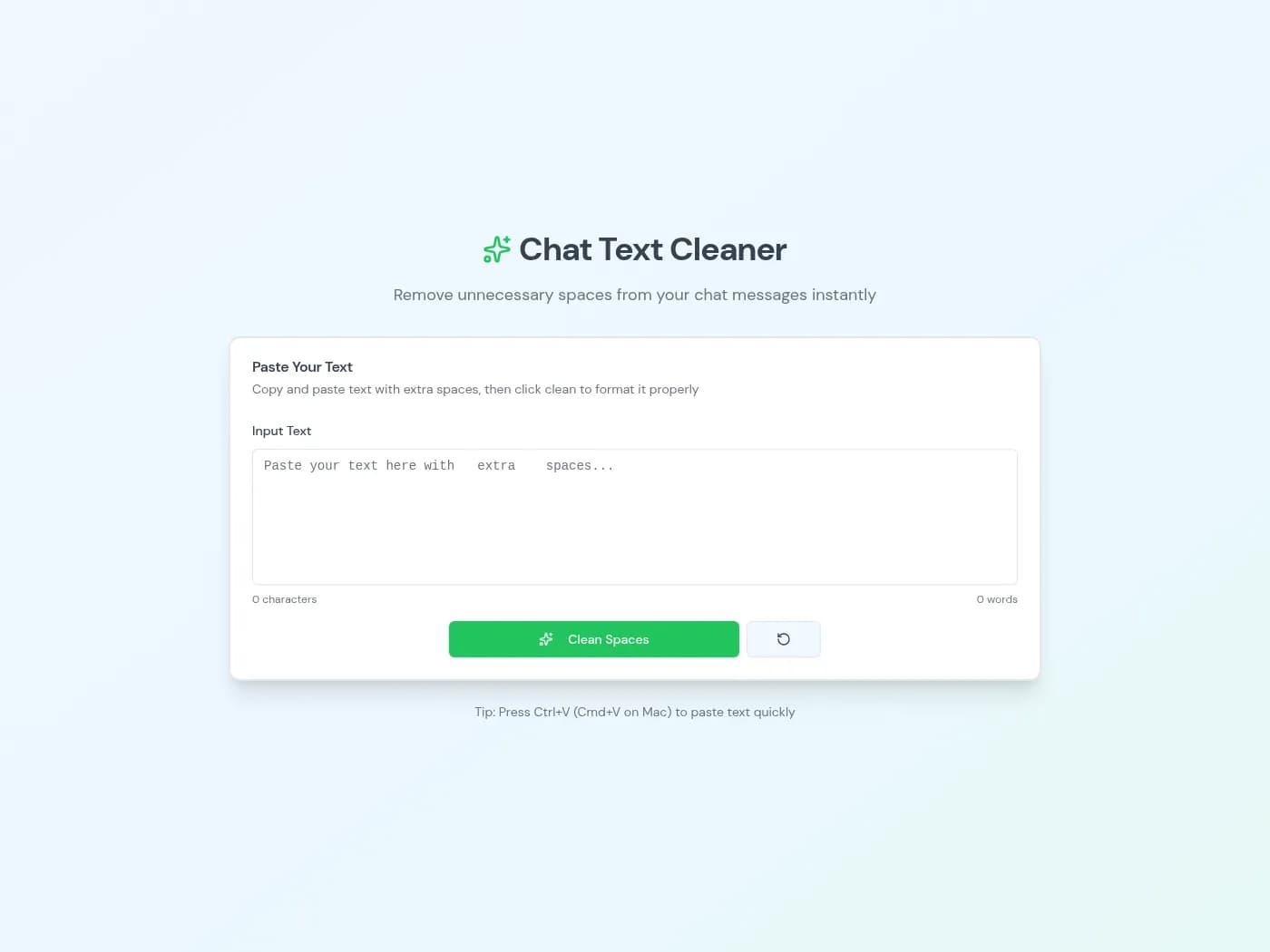 Chat Text Space Cleaner
