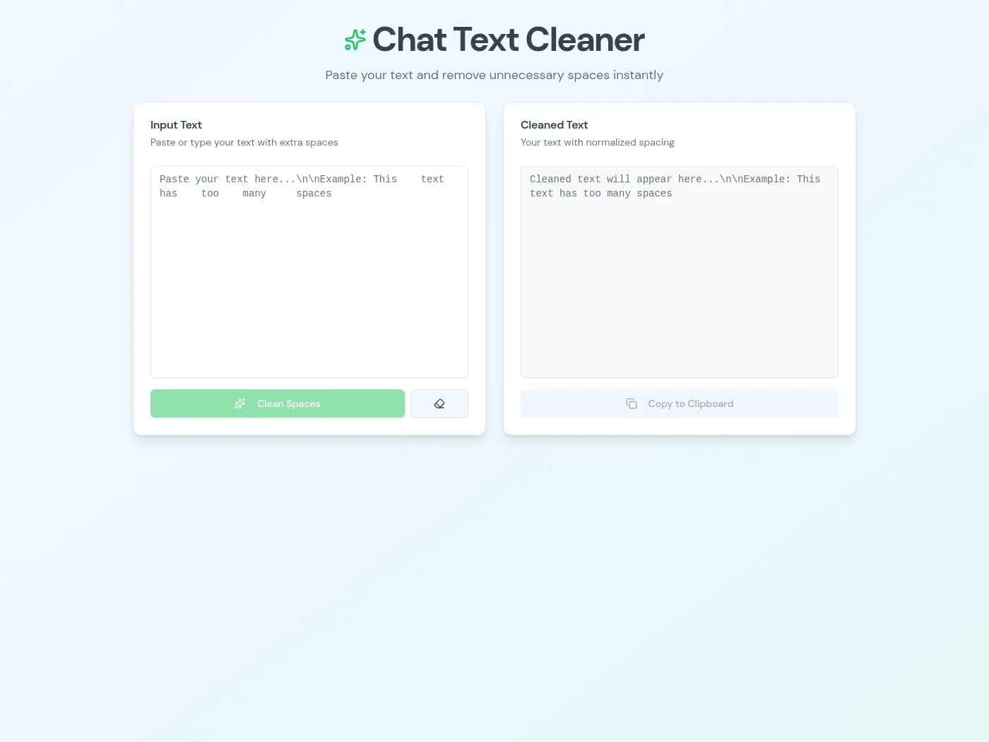 Chat Text Space Cleaner