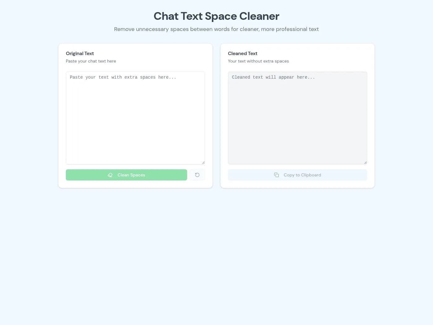Chat Text Space Cleaner