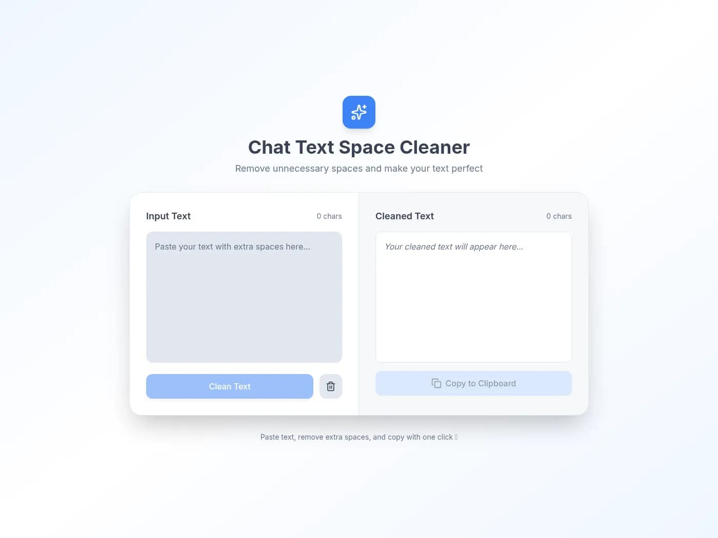 Chat Text Space Cleaner Tool