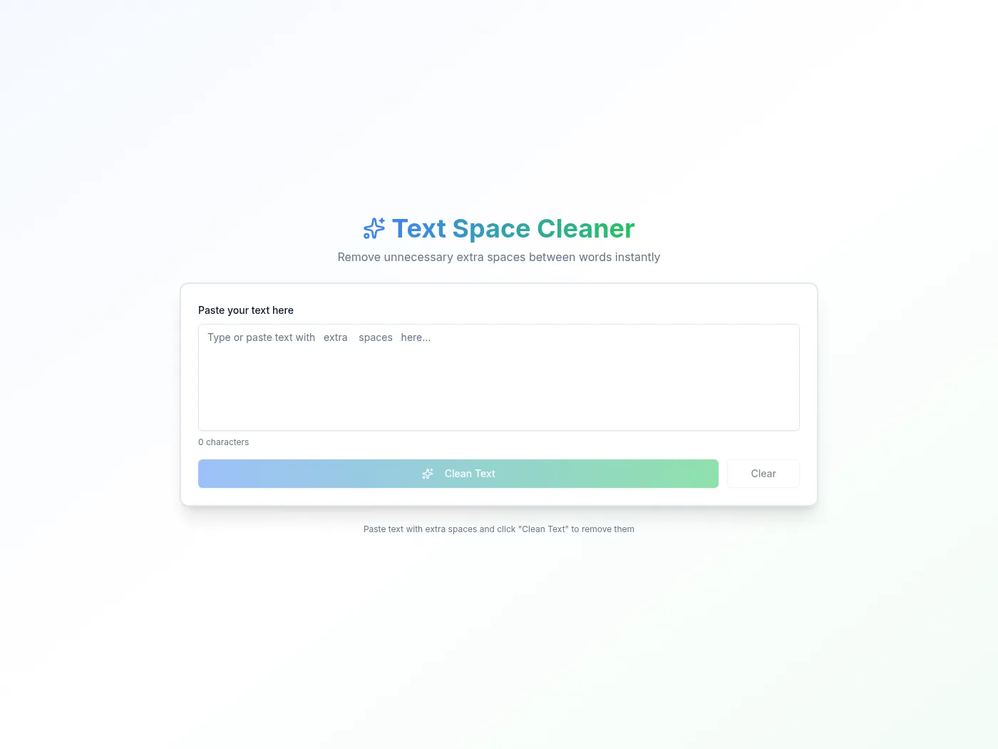Chat Text Space Cleaner Tool