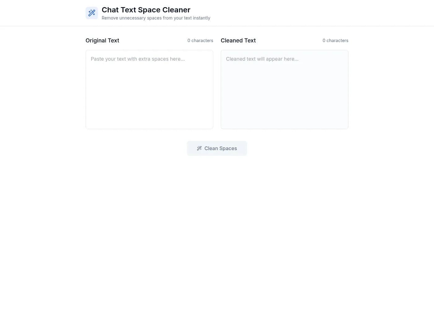 Chat Text Space Cleaner Tool