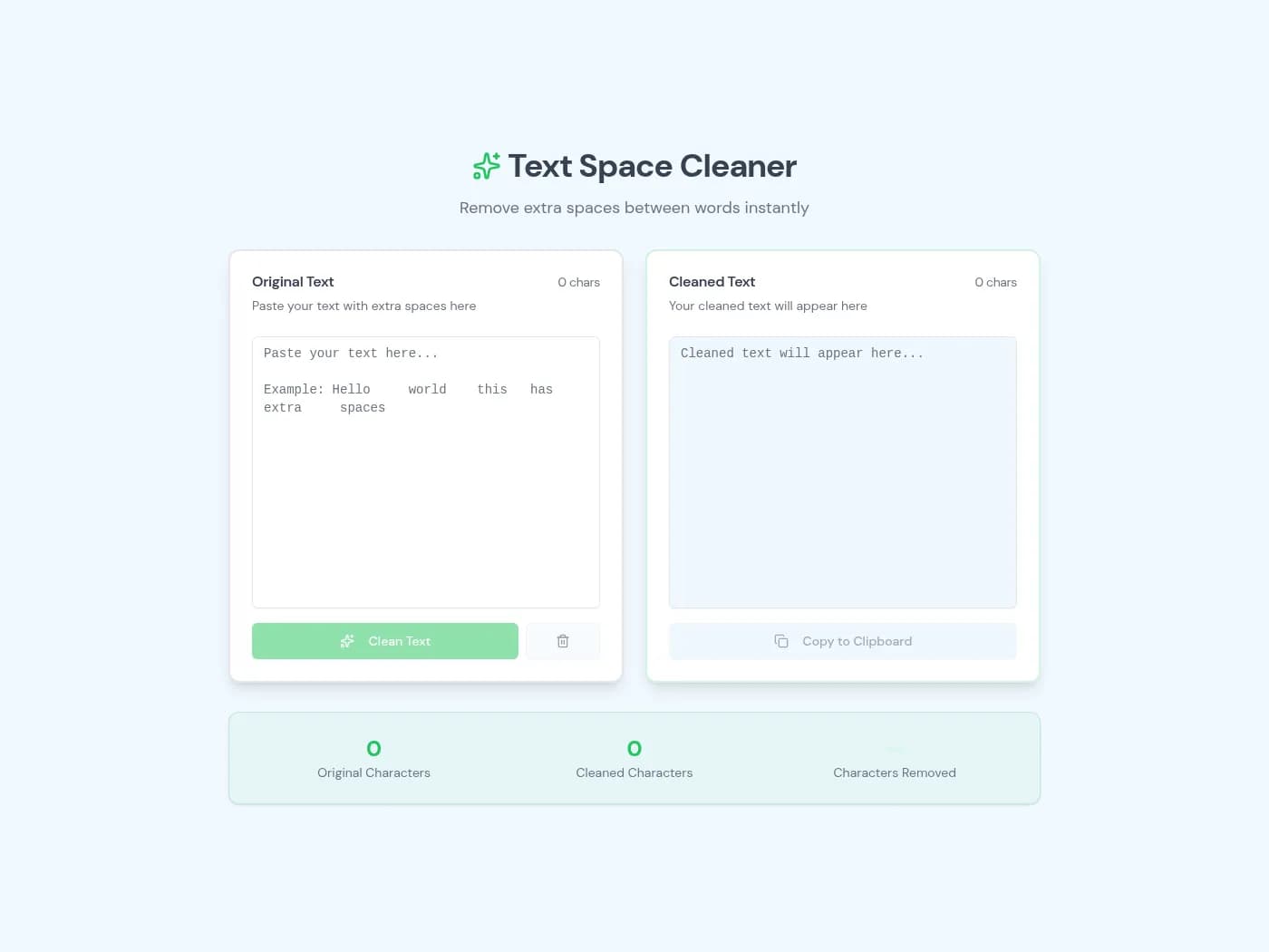 Chat Text Space Cleaner Tool