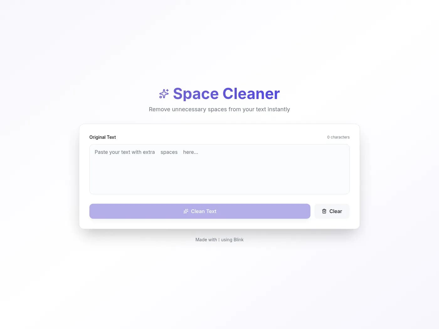 Chat Text Space Cleaner Tool