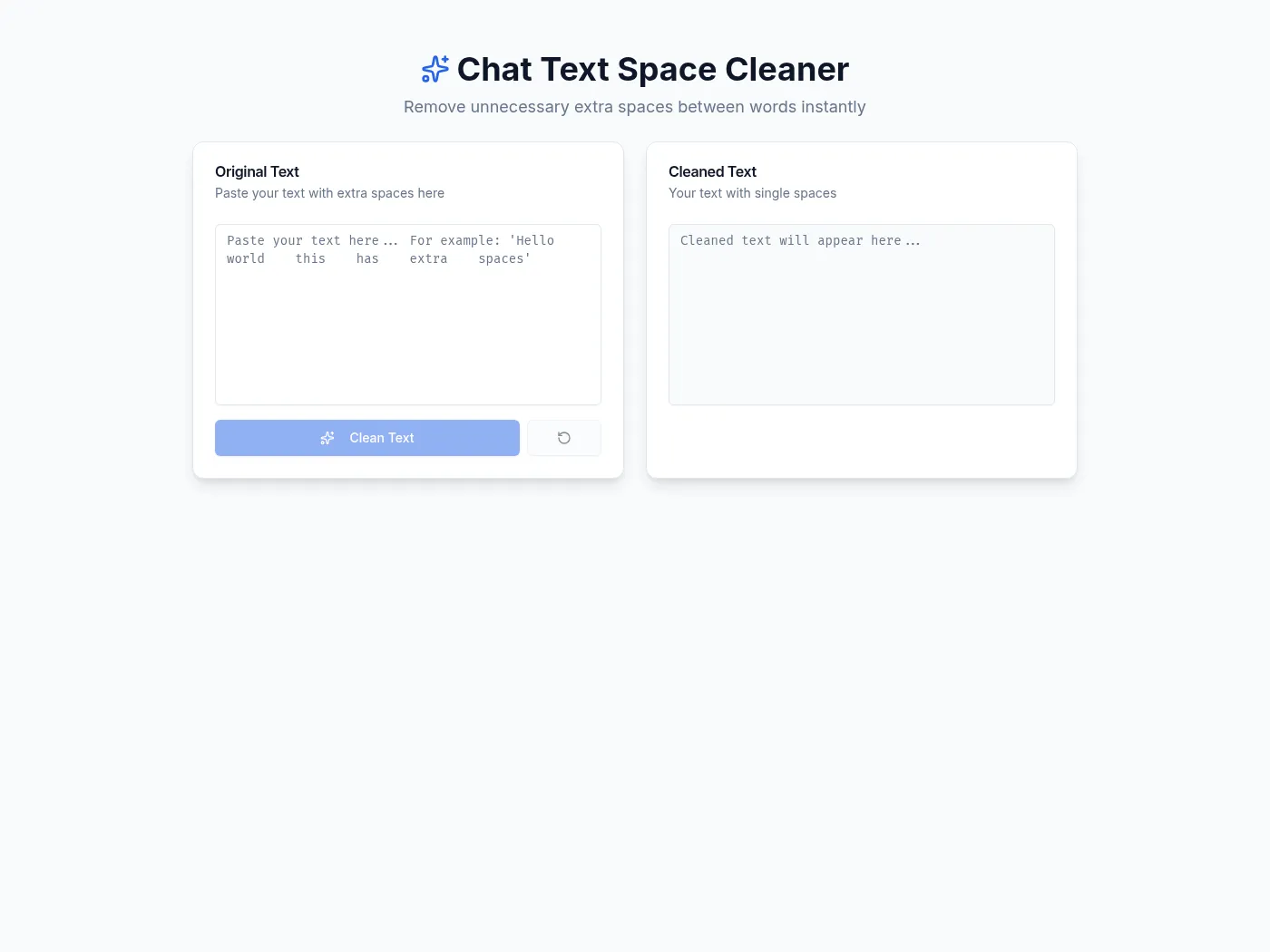 Chat Text Space Cleaner Tool