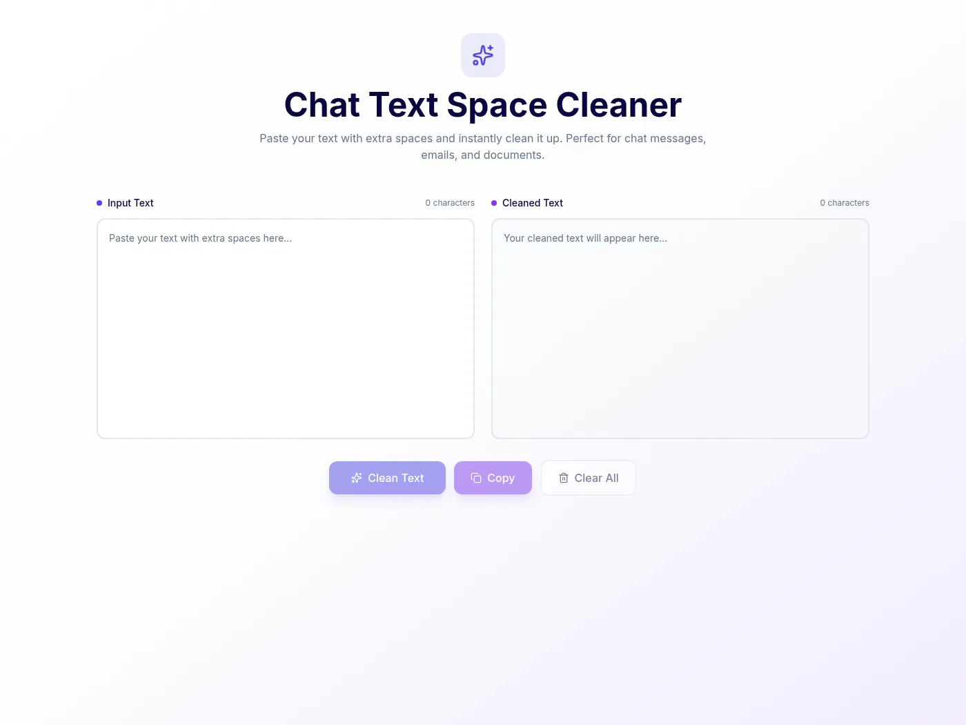 Chat Text Space Cleaner Tool