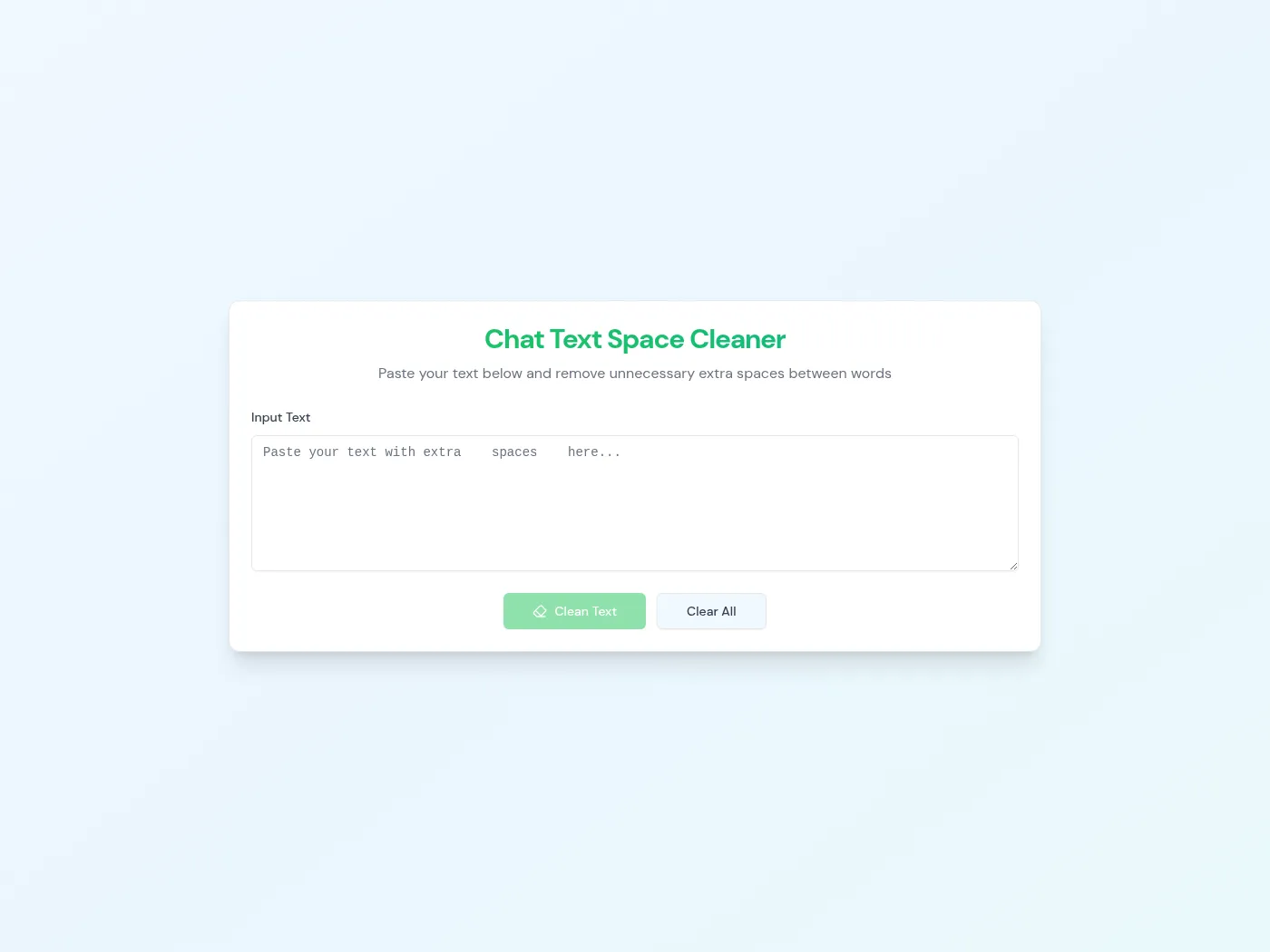 Chat Text Space Cleaner