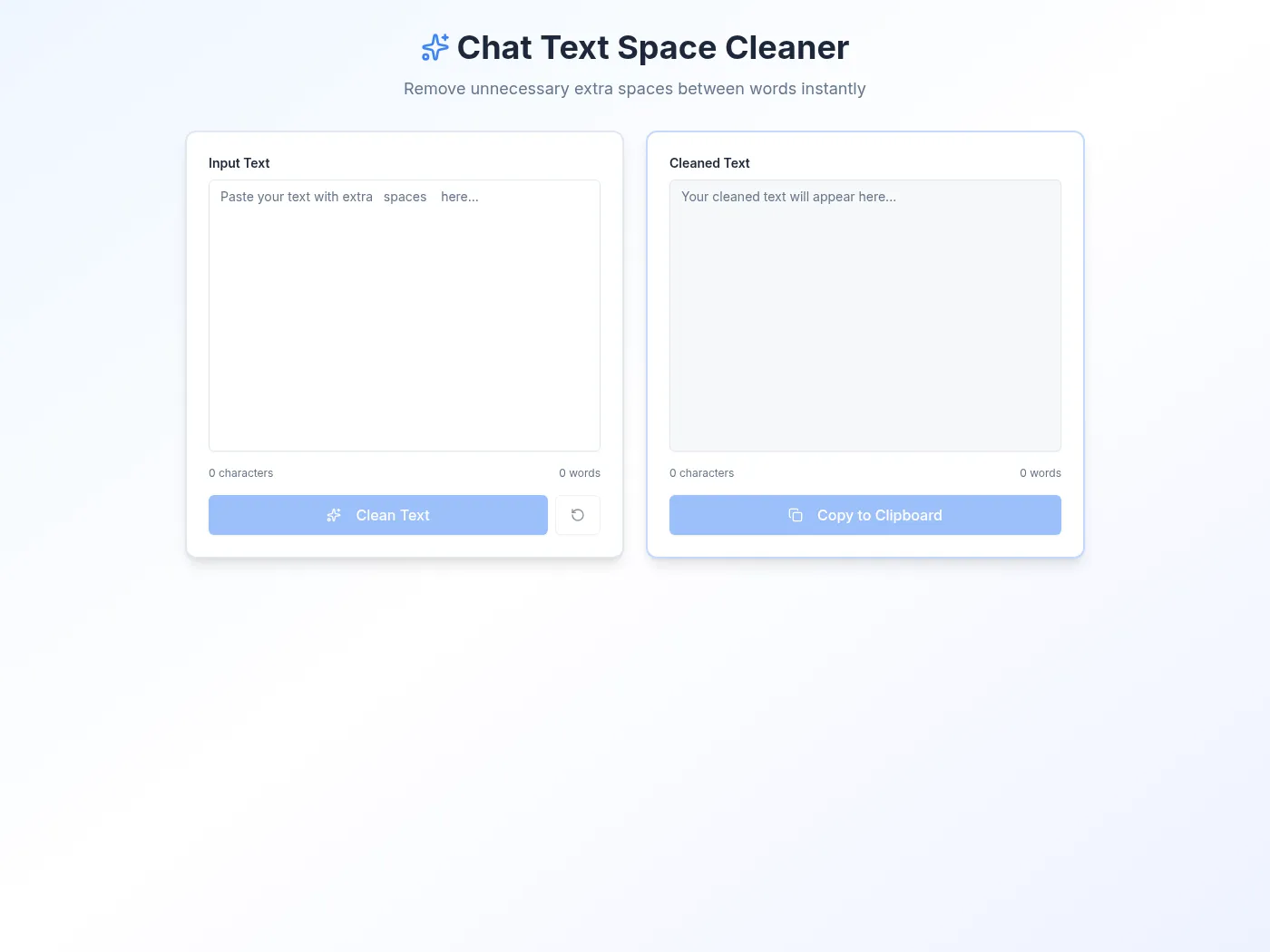 Chat Text Space Cleaner
