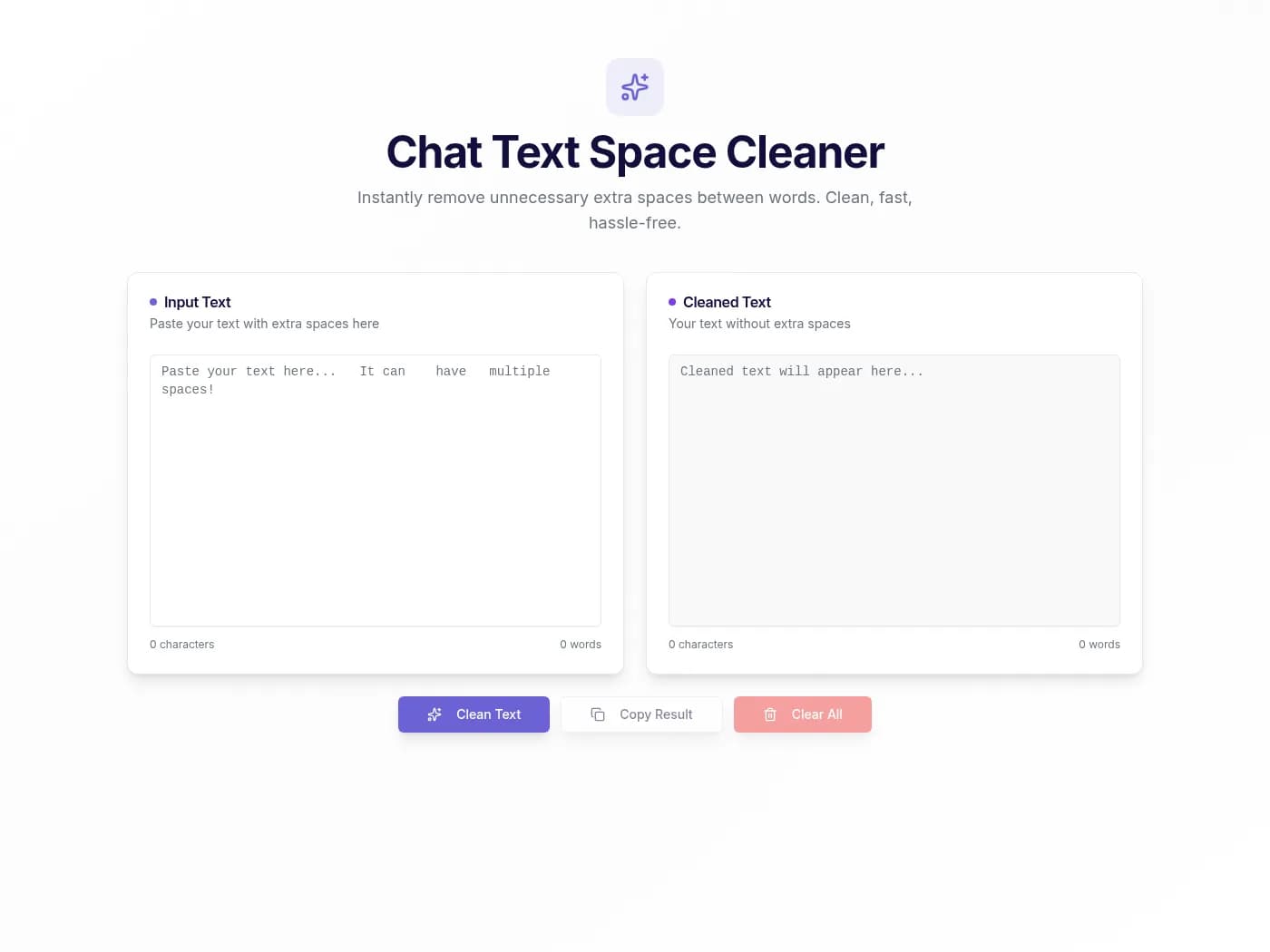 Chat Text Space Cleaner