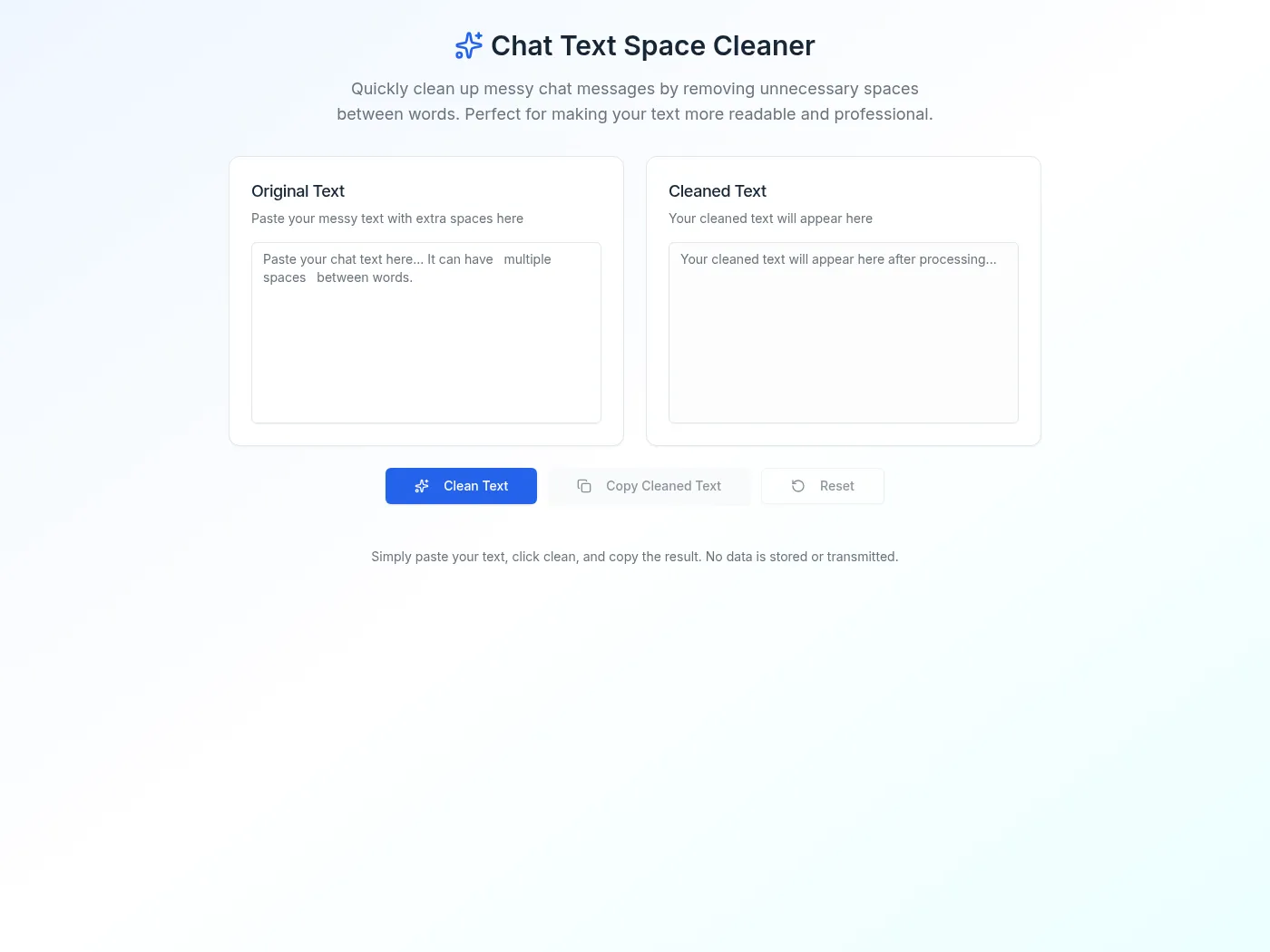 Chat Text Space Cleaner