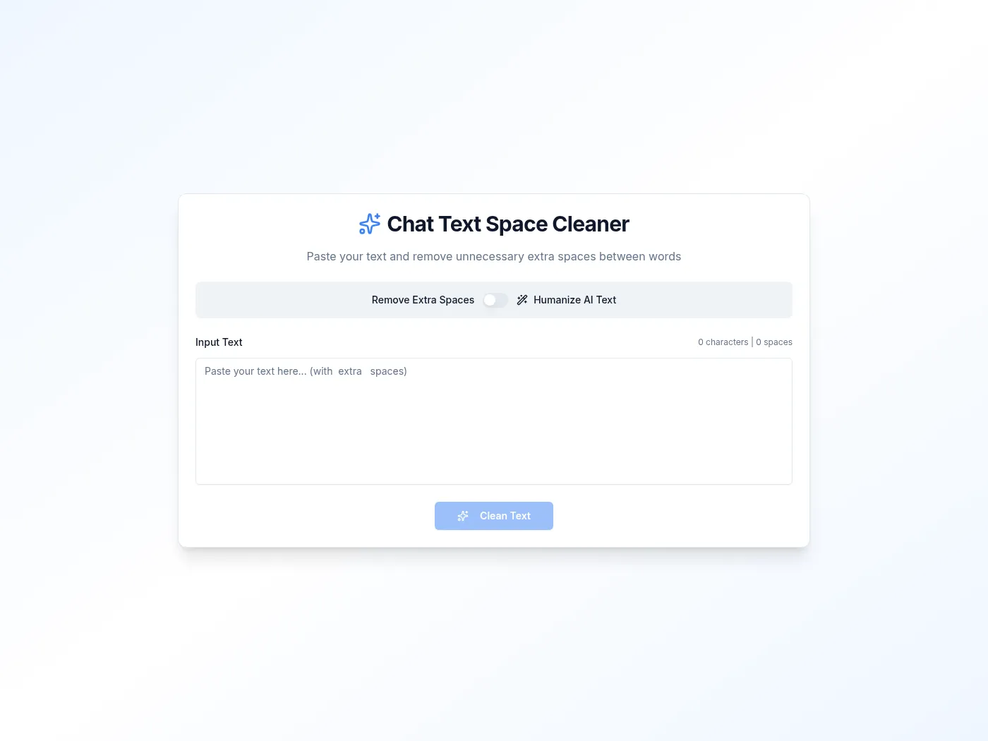 Chat Text Space Cleaner