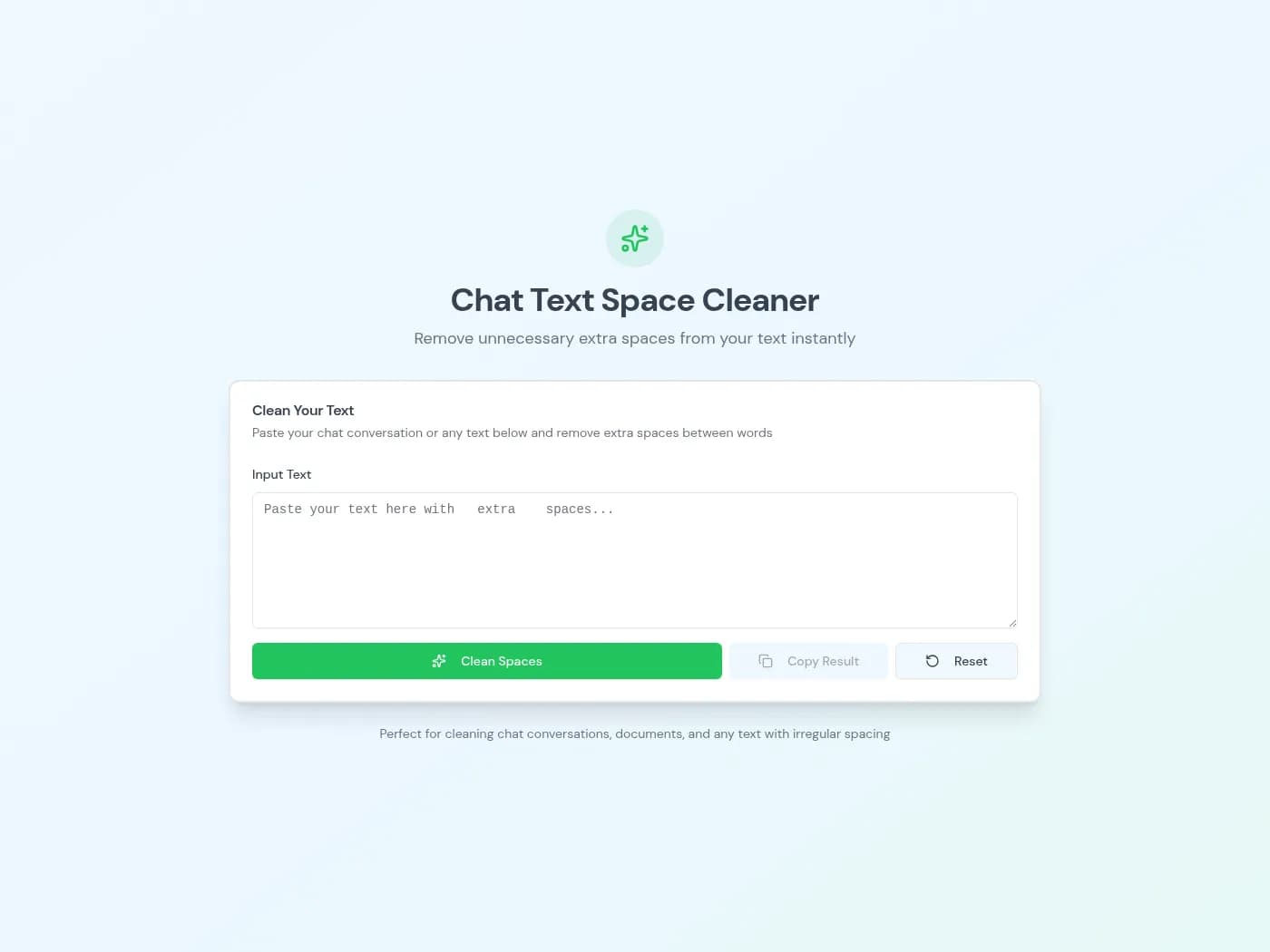 Chat Text Space Cleaner