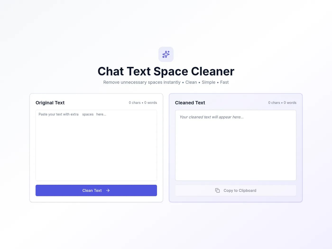 Chat Text Space Cleaner