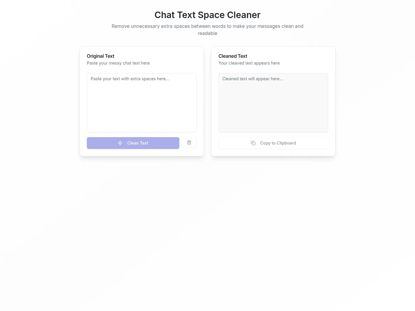 Chat Text Space Cleaner