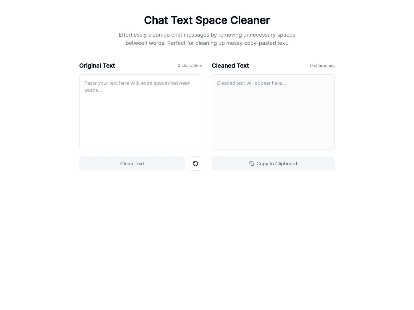Chat Text Space Cleaner