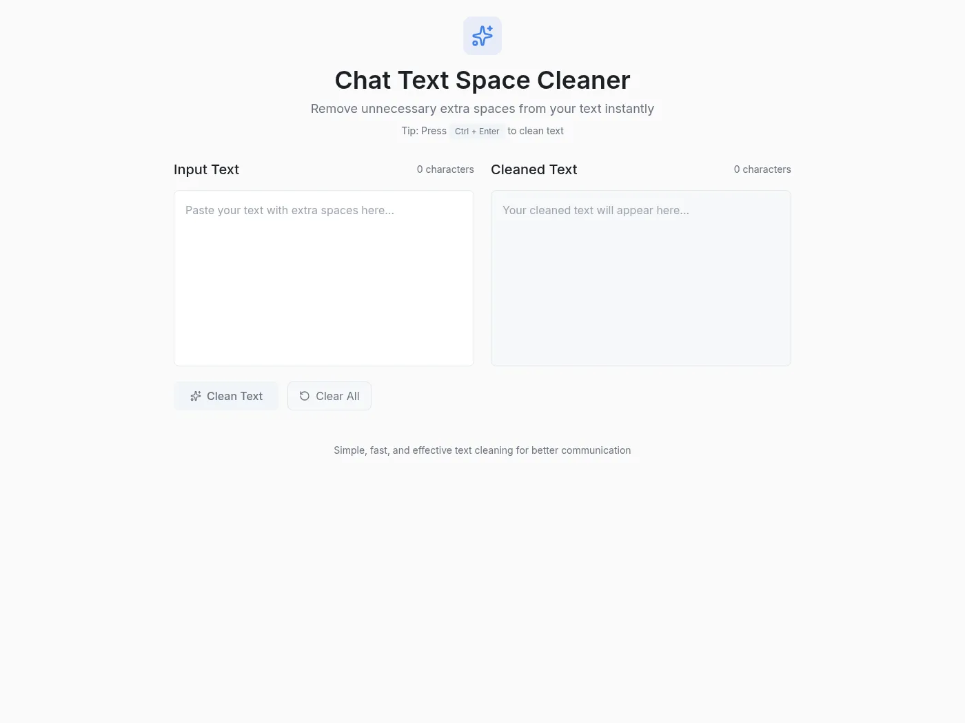 Chat Text Space Cleaner