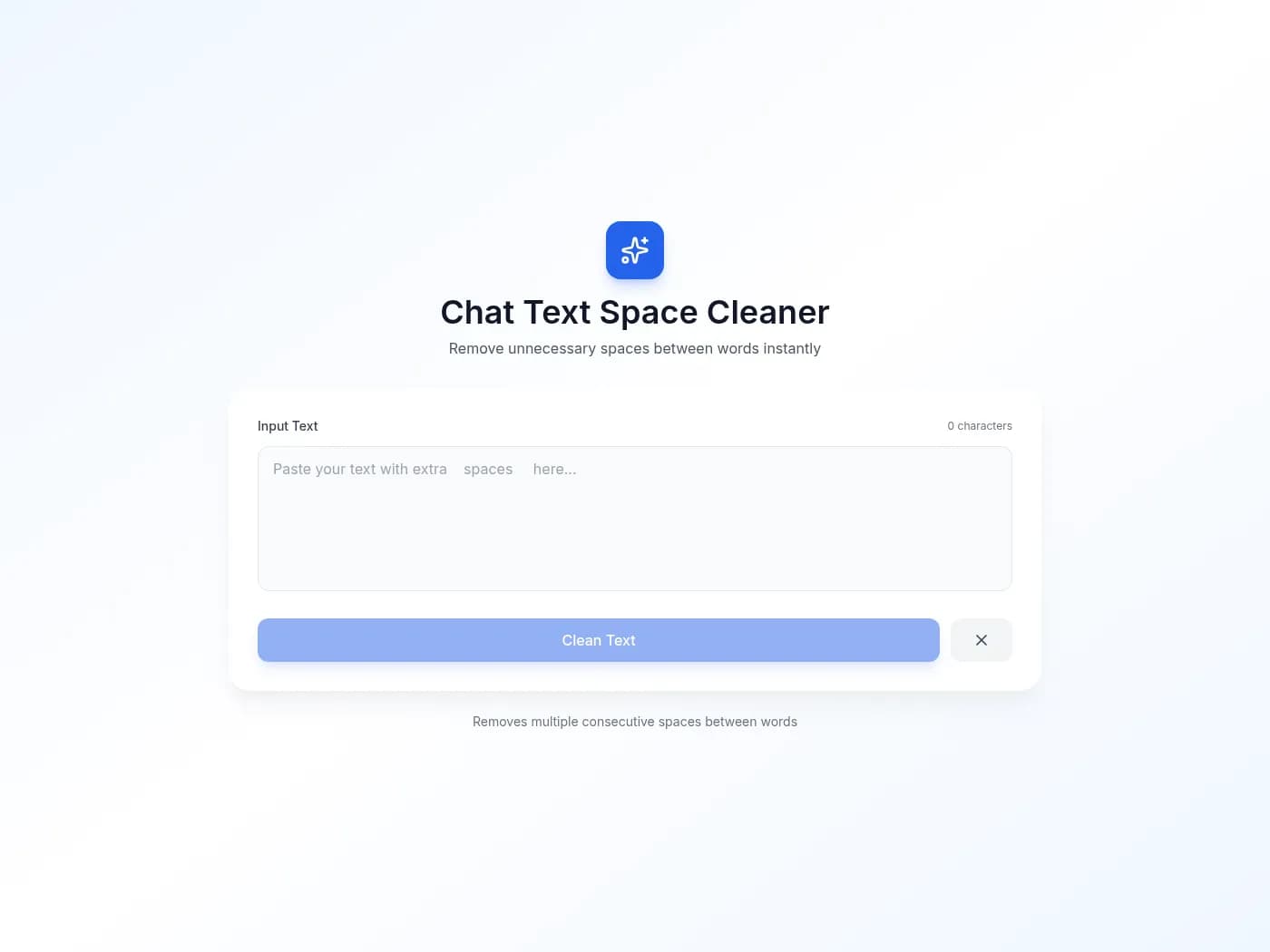 Chat Text Space Cleaner