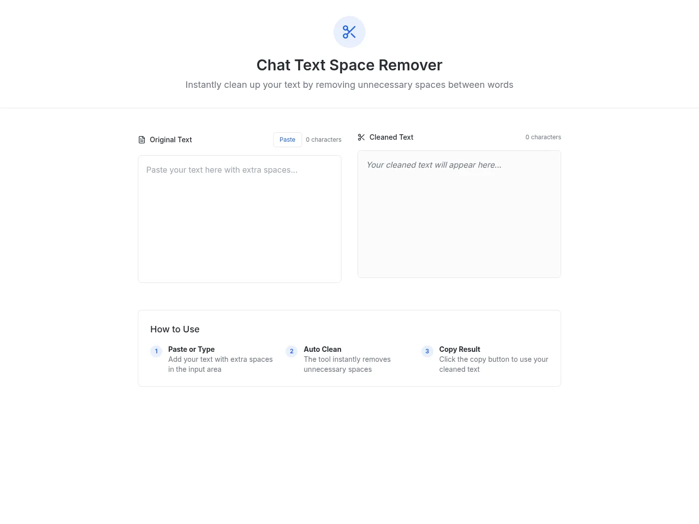 Chat Text Space Remover