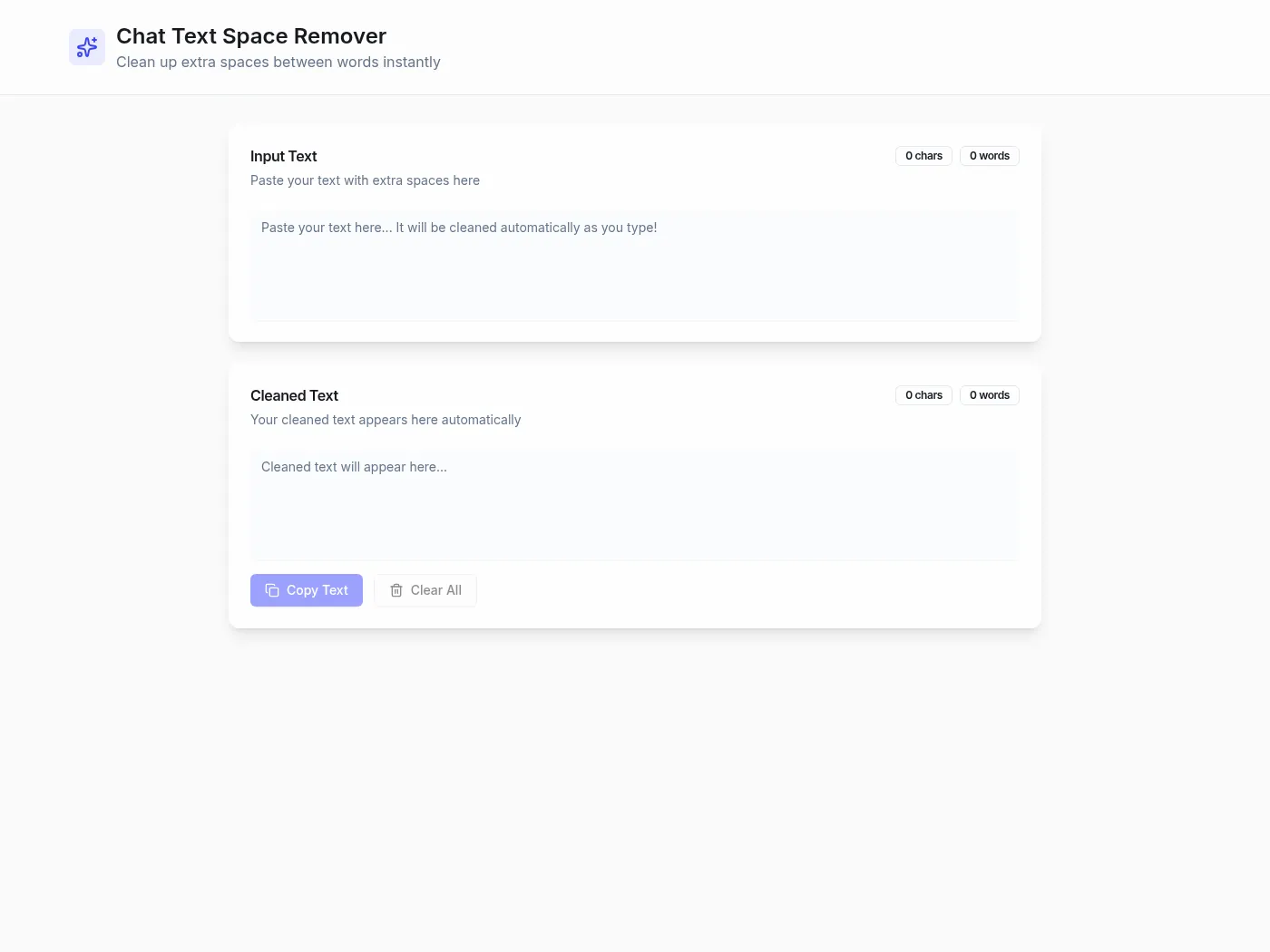 Chat Text Space Remover