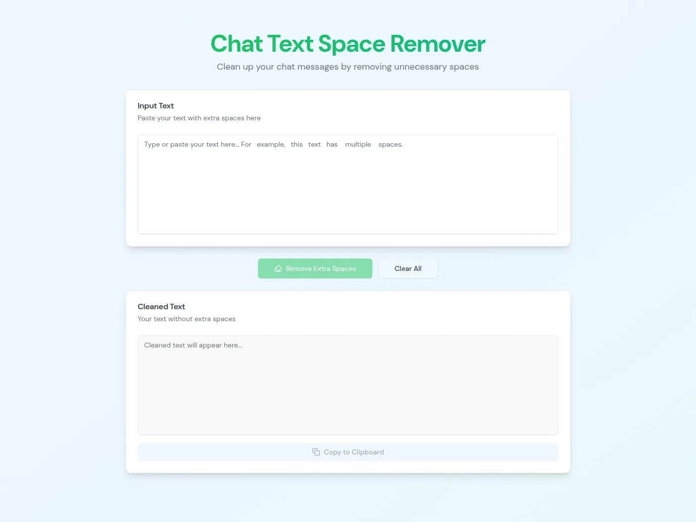 Chat Text Smart Space Remover