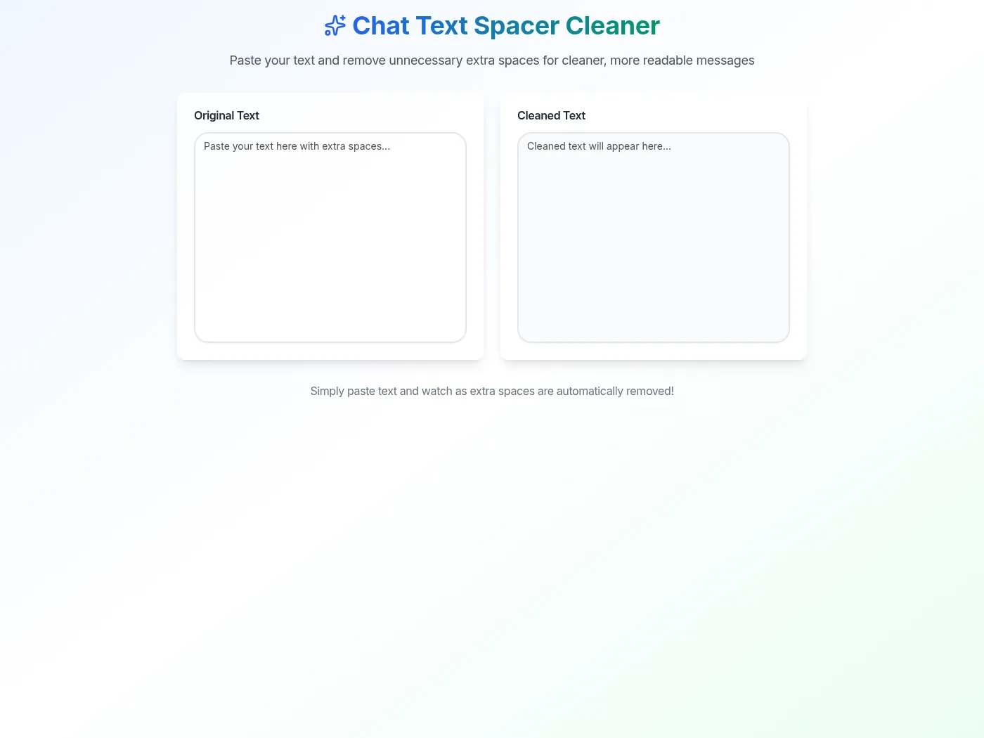 Chat Text Spacer Cleaner
