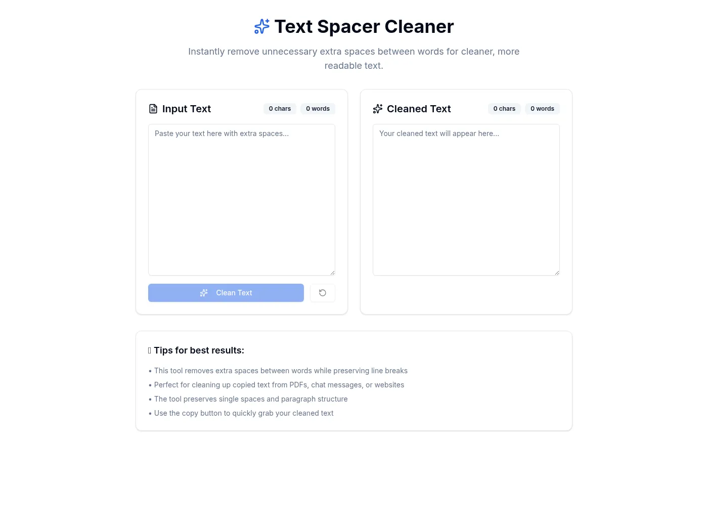 Chat Text Spacer Remover