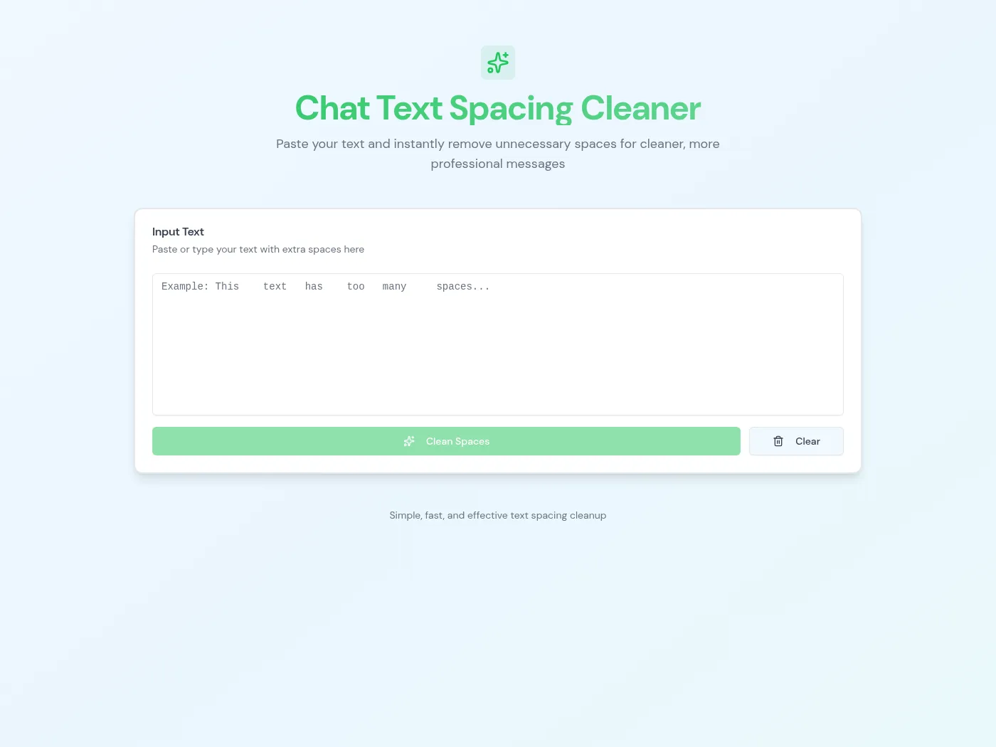 Chat Text Spacing Cleaner