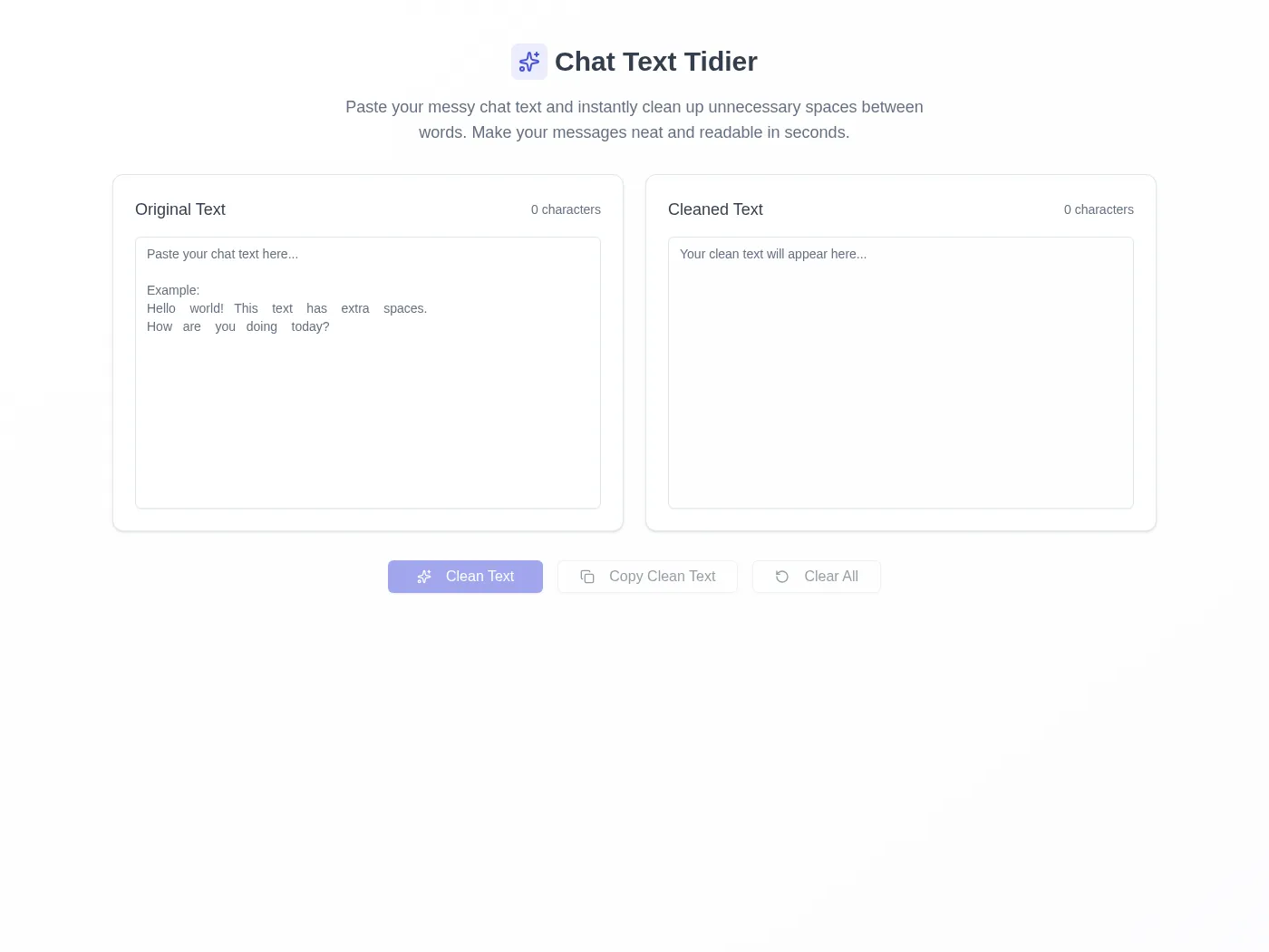 Chat Text Tidier