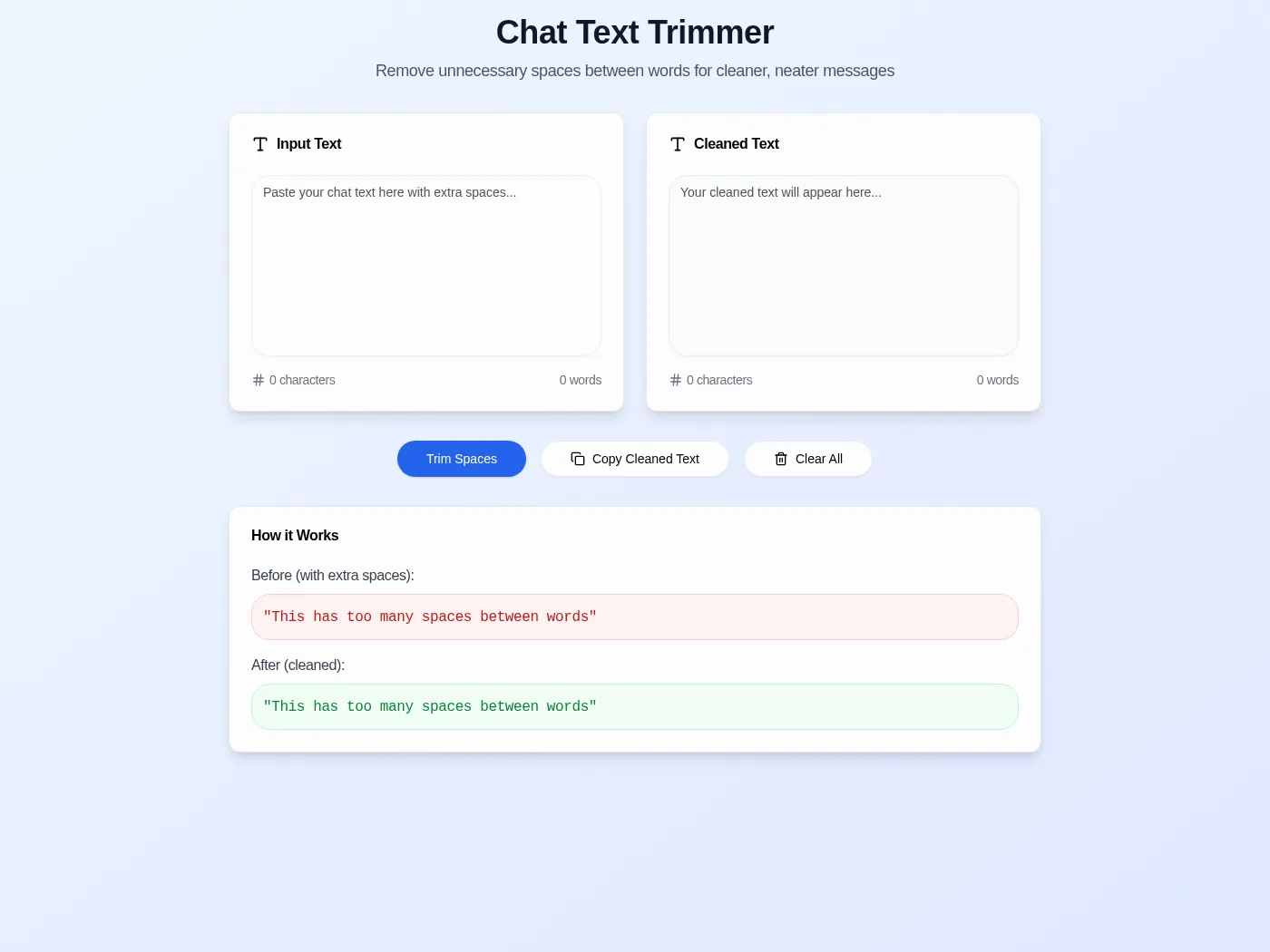 Chat Text Trimmer