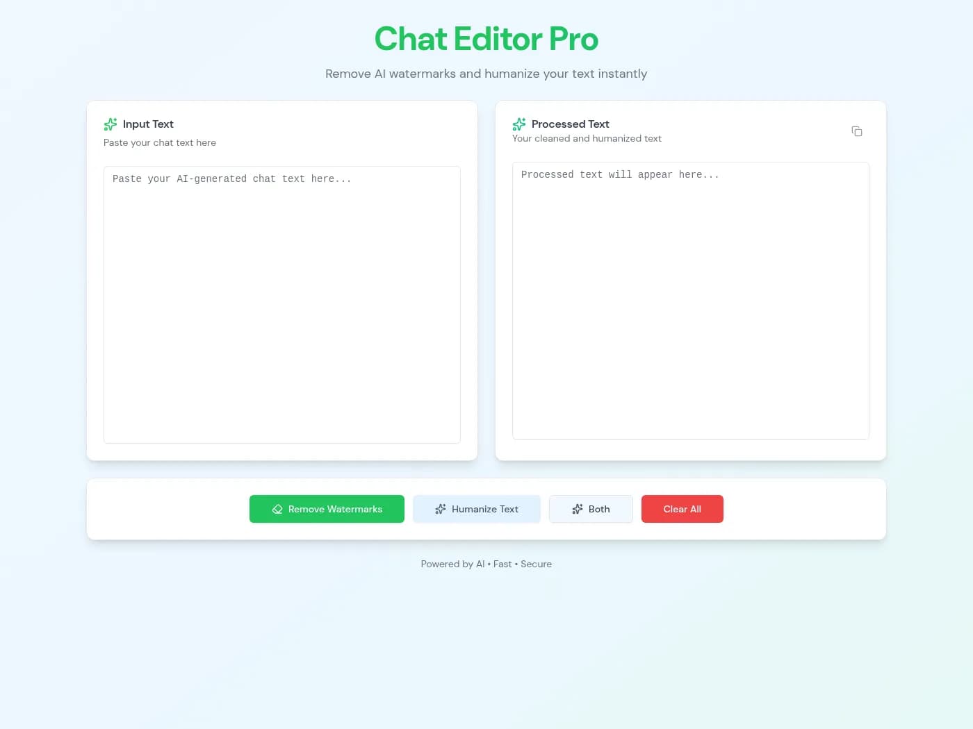 Chat Watermark Remover & Humanizer Tool