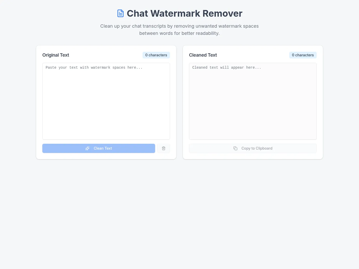 Chat Watermark Remover Tool