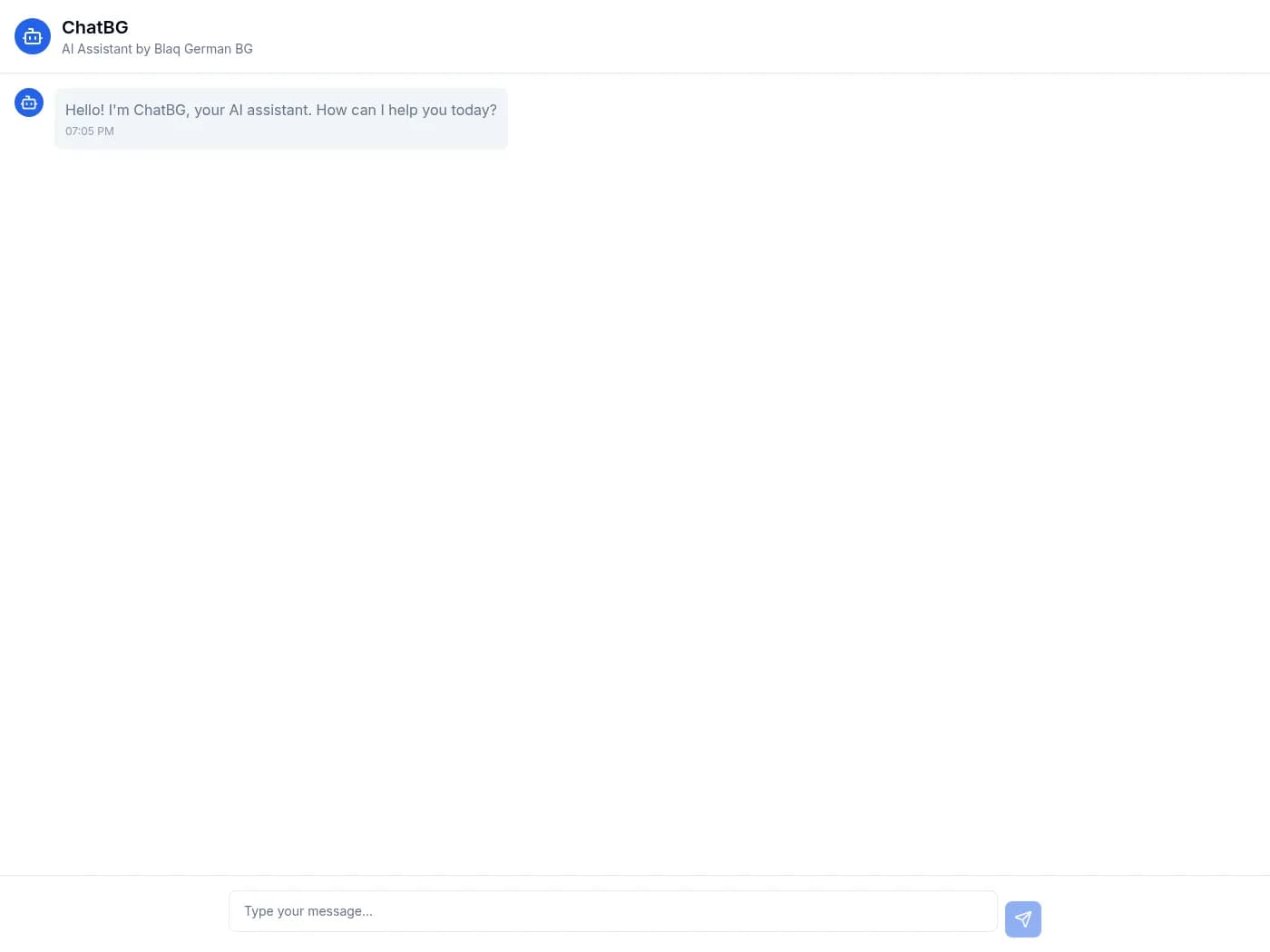 ChatBG: AI Chat Bot by Blaq German BG